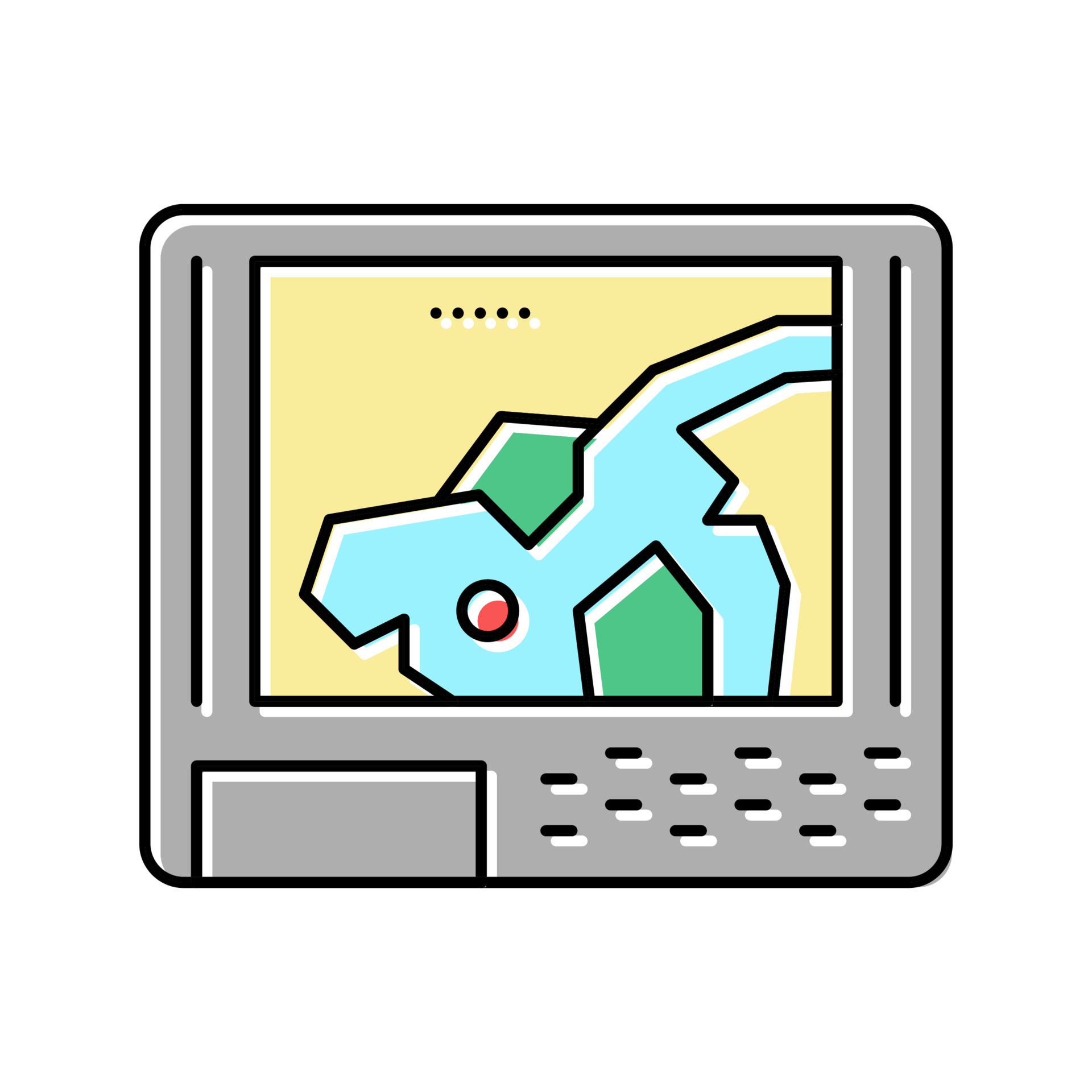 Gps Navigation Device Color Icon Vector Illustration 19579005 Vector Art At Vecteezy