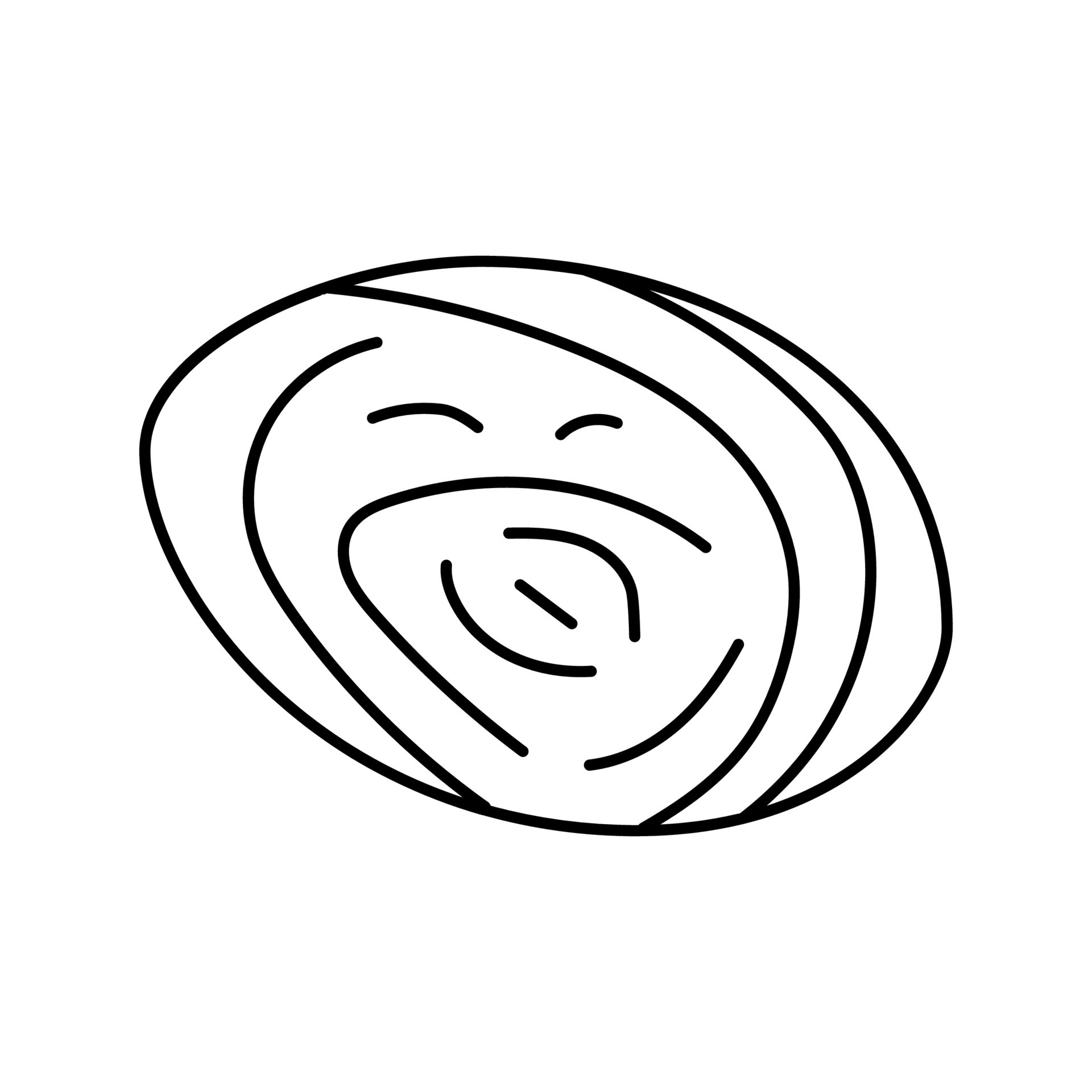 Abalone Sea Shell Beach Line Icon Vector Illustration 19580160 Vector