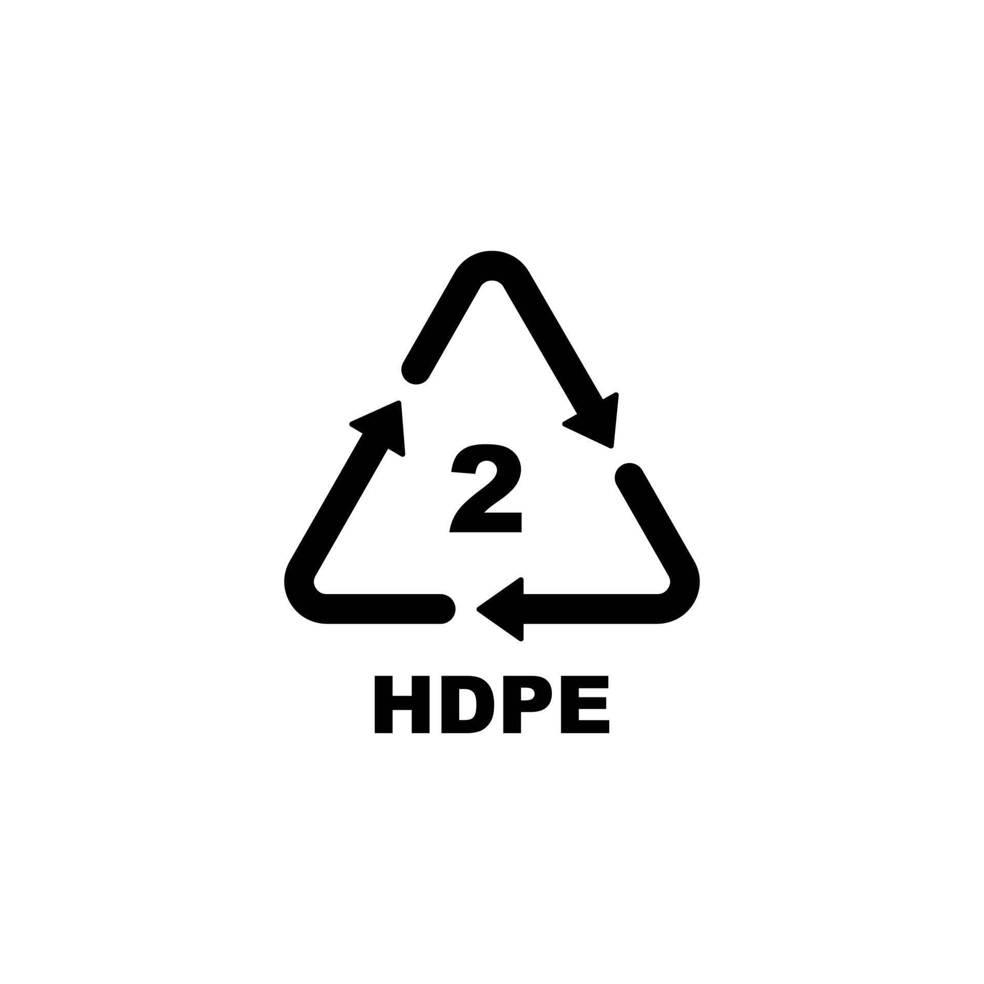 Plastic recycling code symbol. HDPE recycling symbol for plastic ... Plastic recycling code symbol. HDPE recycling symbol for plastic ...