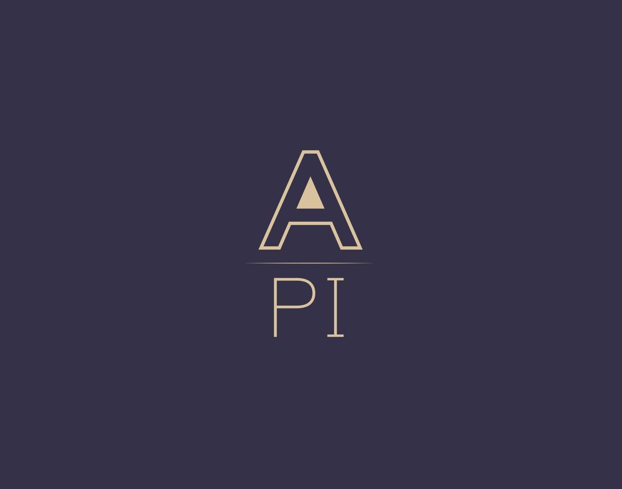 API letter logo design modern minimalist vector images 19584889 Vector ...