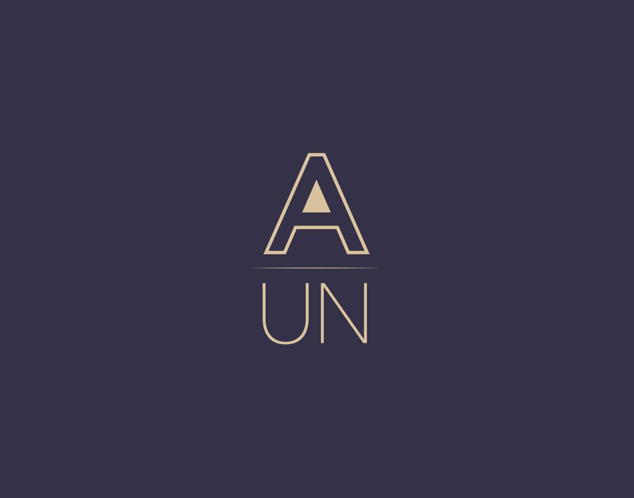 AUN letter logo design modern minimalist vector images 19584894 Vector Art at Vecteezy