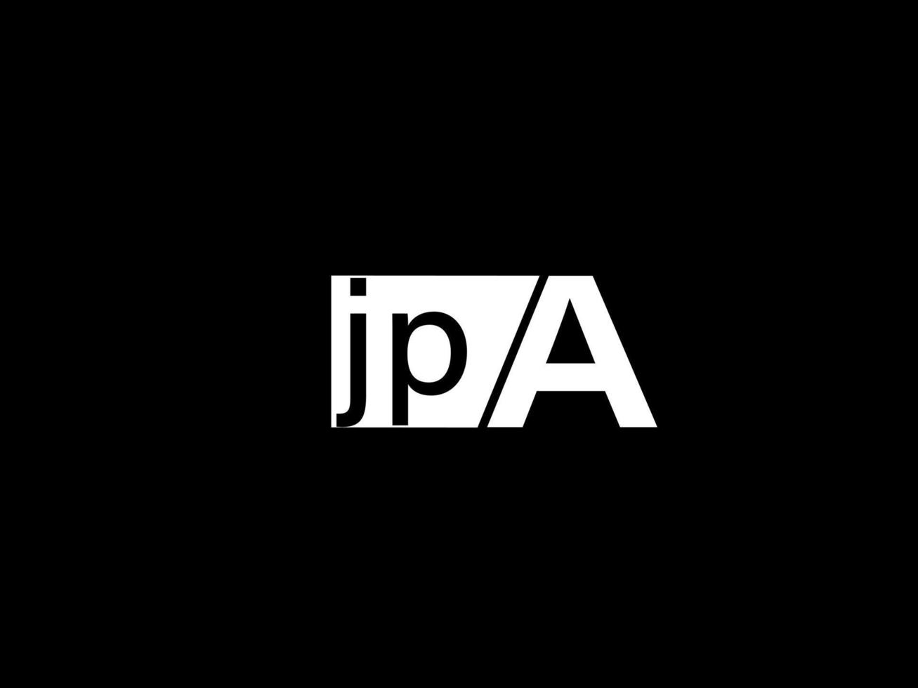 JPA Logo and Graphics design vector art, Icons isolated on black ...