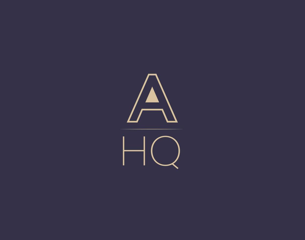 AHQ letter logo design modern minimalist vector images 19585804 Vector Art at Vecteezy