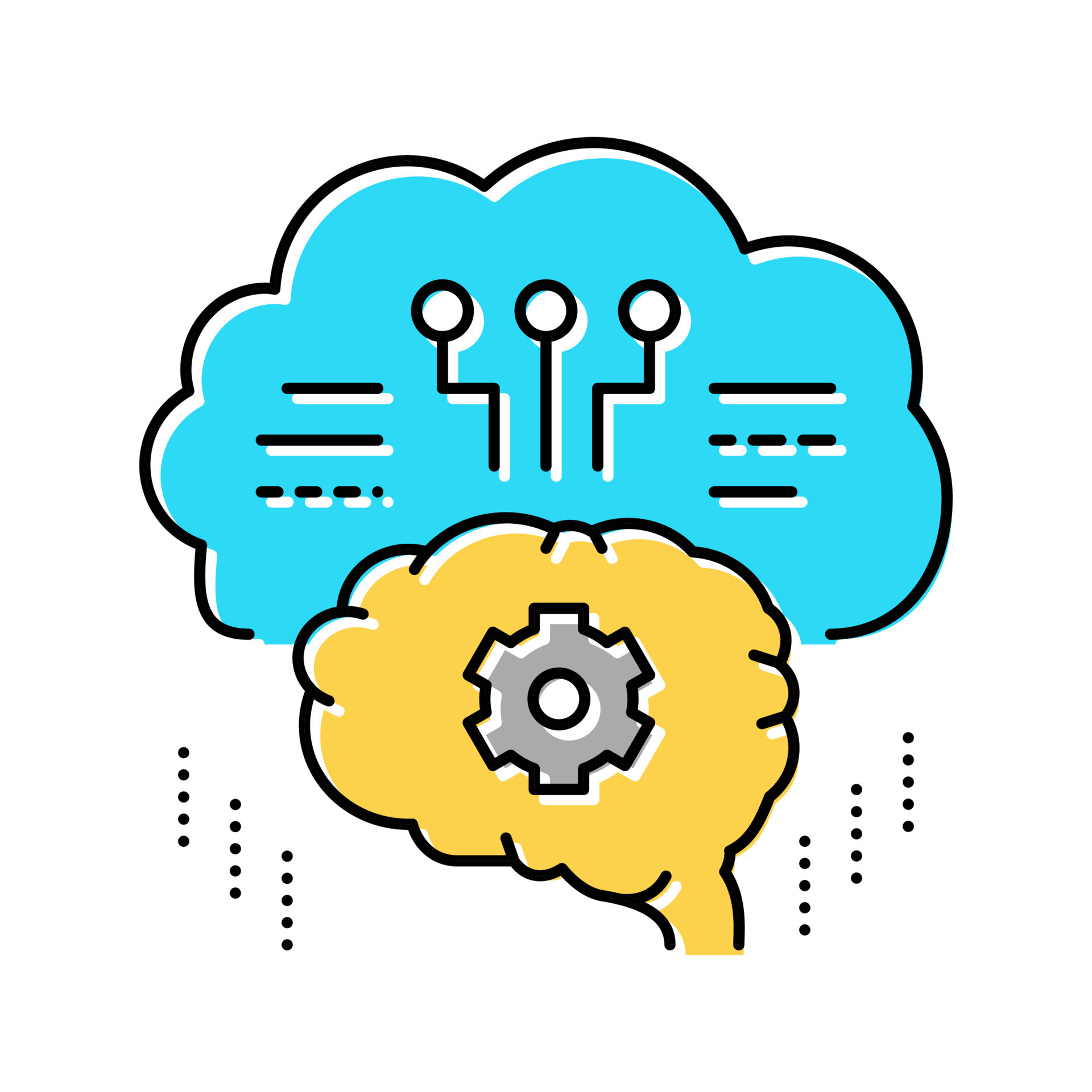 thinking system color icon vector illustration 19589181 Vector Art at ...