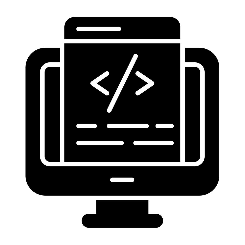 An icon design of web coding 19589959 Vector Art at Vecteezy