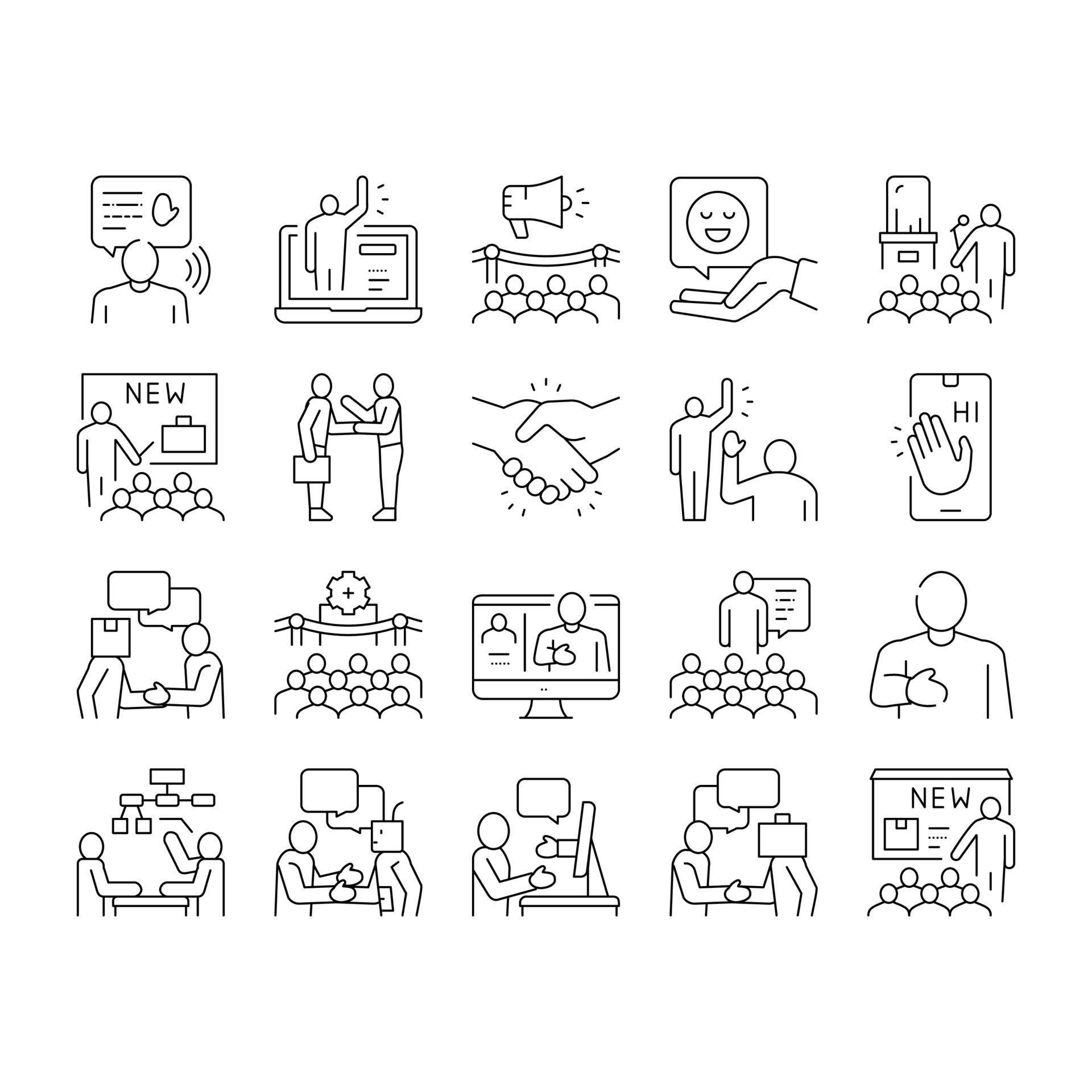 Introduction Speech Collection Icons Set Vector 19590135 Vector Art at ... Introduction Speech Collection Icons Set Vector 19590135 Vector Art at ...