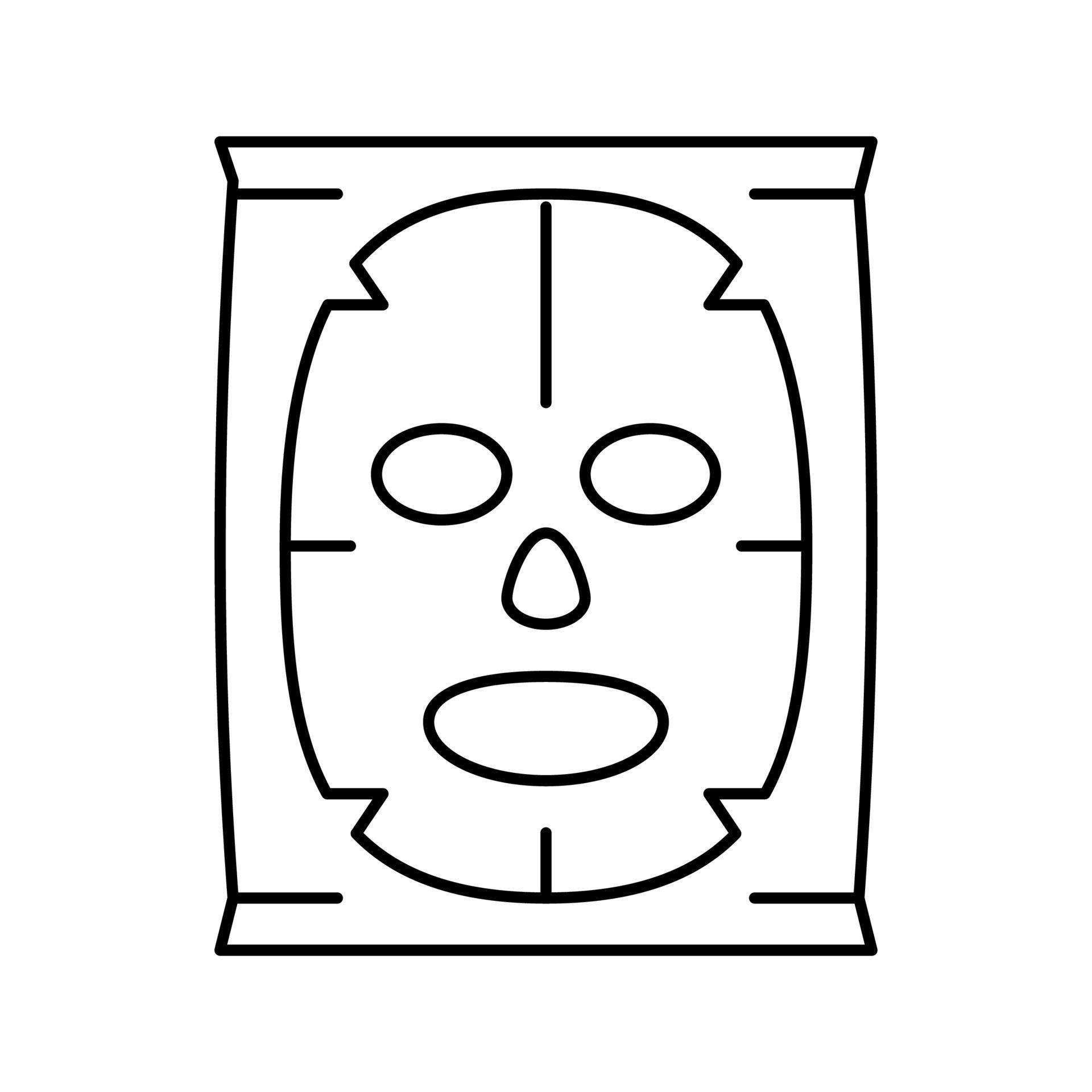 Facial Mask Beauty Accessory Line Icon Vector Illustration 19590675