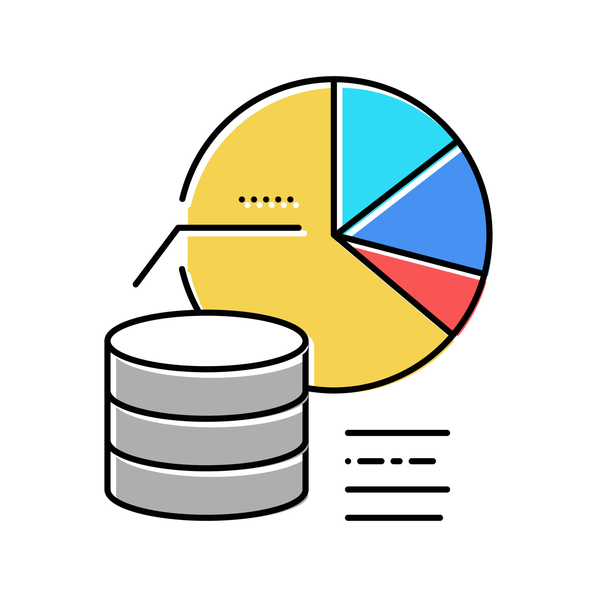 visualization digital processing color icon vector illustration ... visualization digital processing color icon vector illustration ...