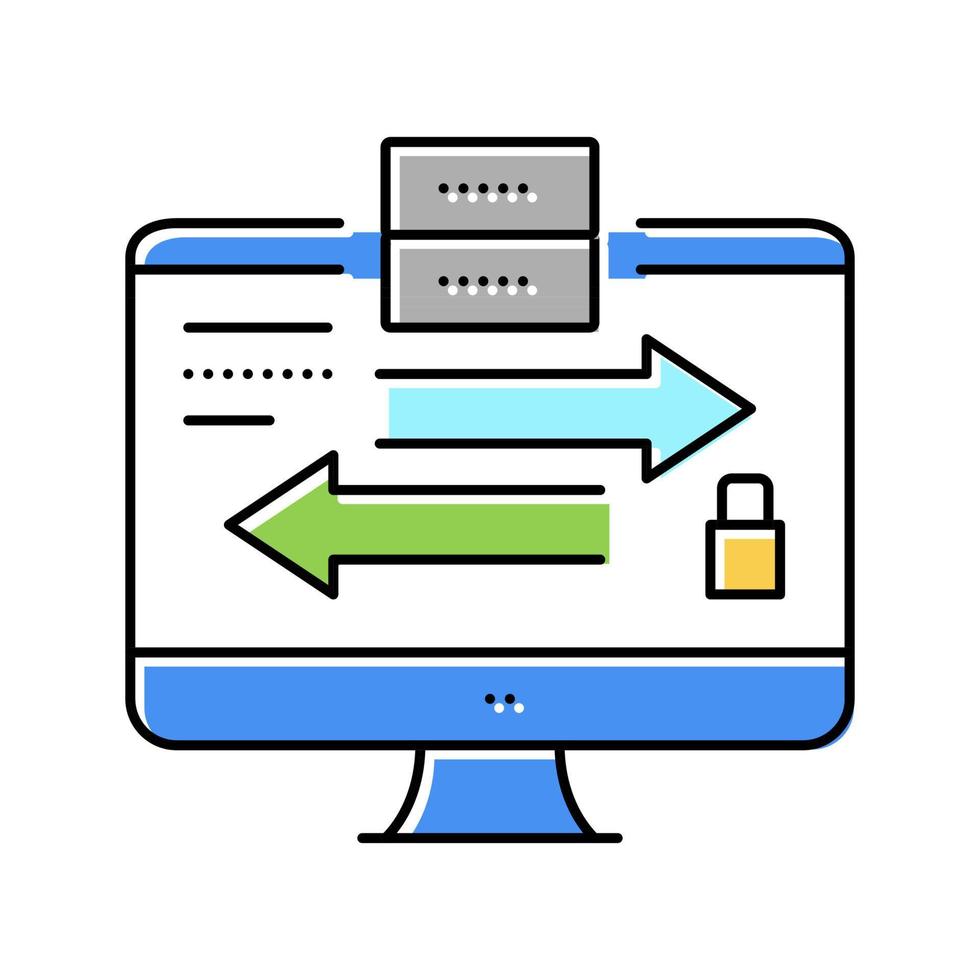data exchange between servers color icon vector illustration 19591330 Vector Art at Vecteezy