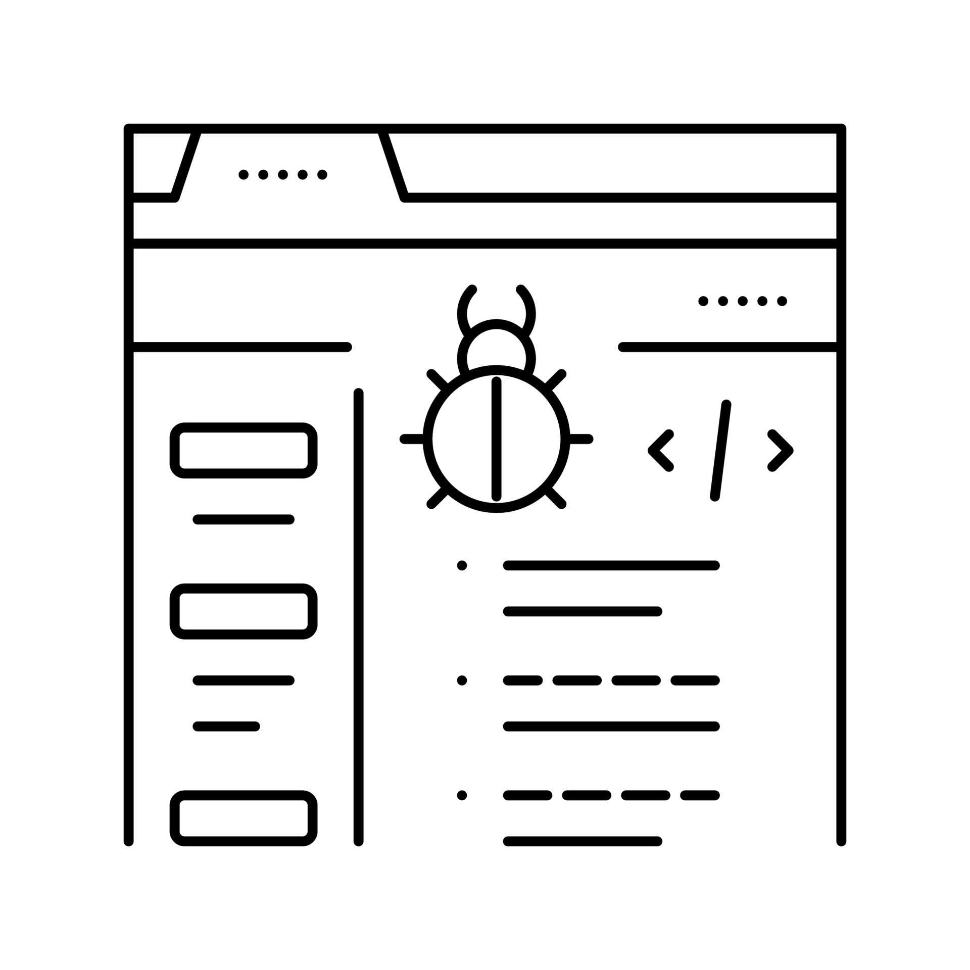 Virus Coding Development Line Icon Vector Illustration 19592159 Vector