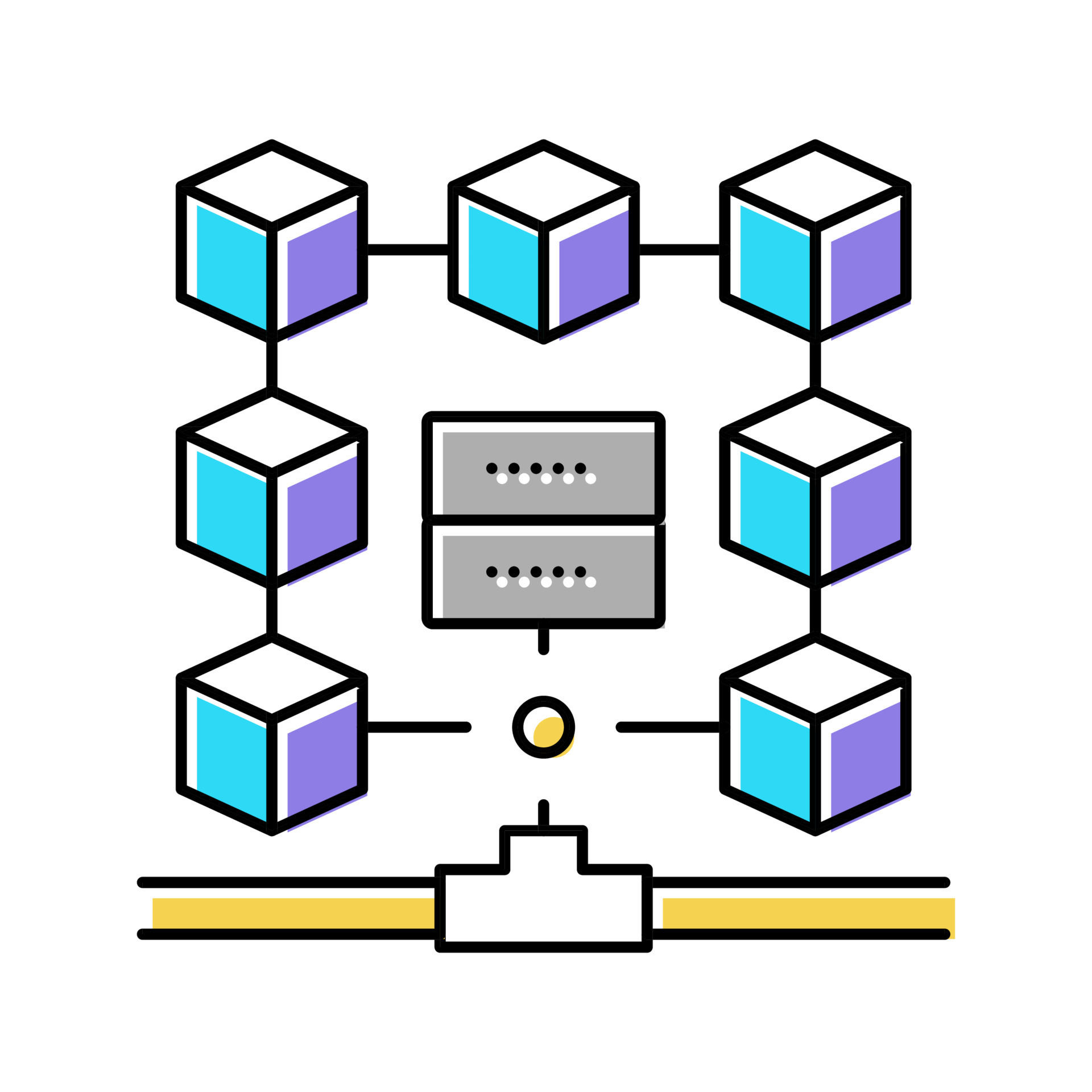 Data System Color Icon Vector Illustration 19592173 Vector Art At Vecteezy