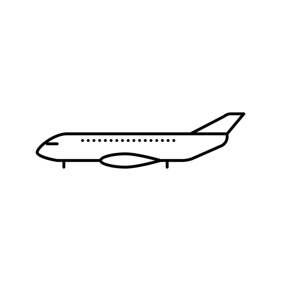 Regional Jet Airplane Aircraft Line Icon Vector Illustration 19592286