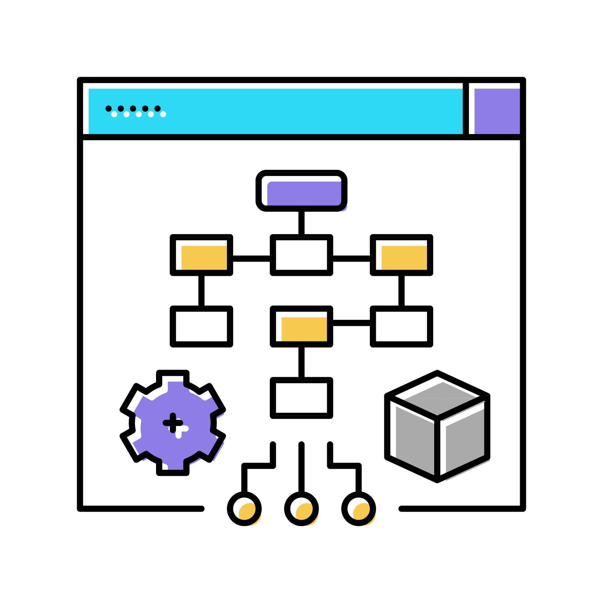 process system color icon vector illustration 19592686 Vector Art at ... process system color icon vector illustration 19592686 Vector Art at ...