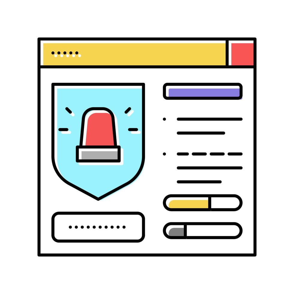 Protection System Color Icon Vector Illustration 19592957 Vector Art At Vecteezy