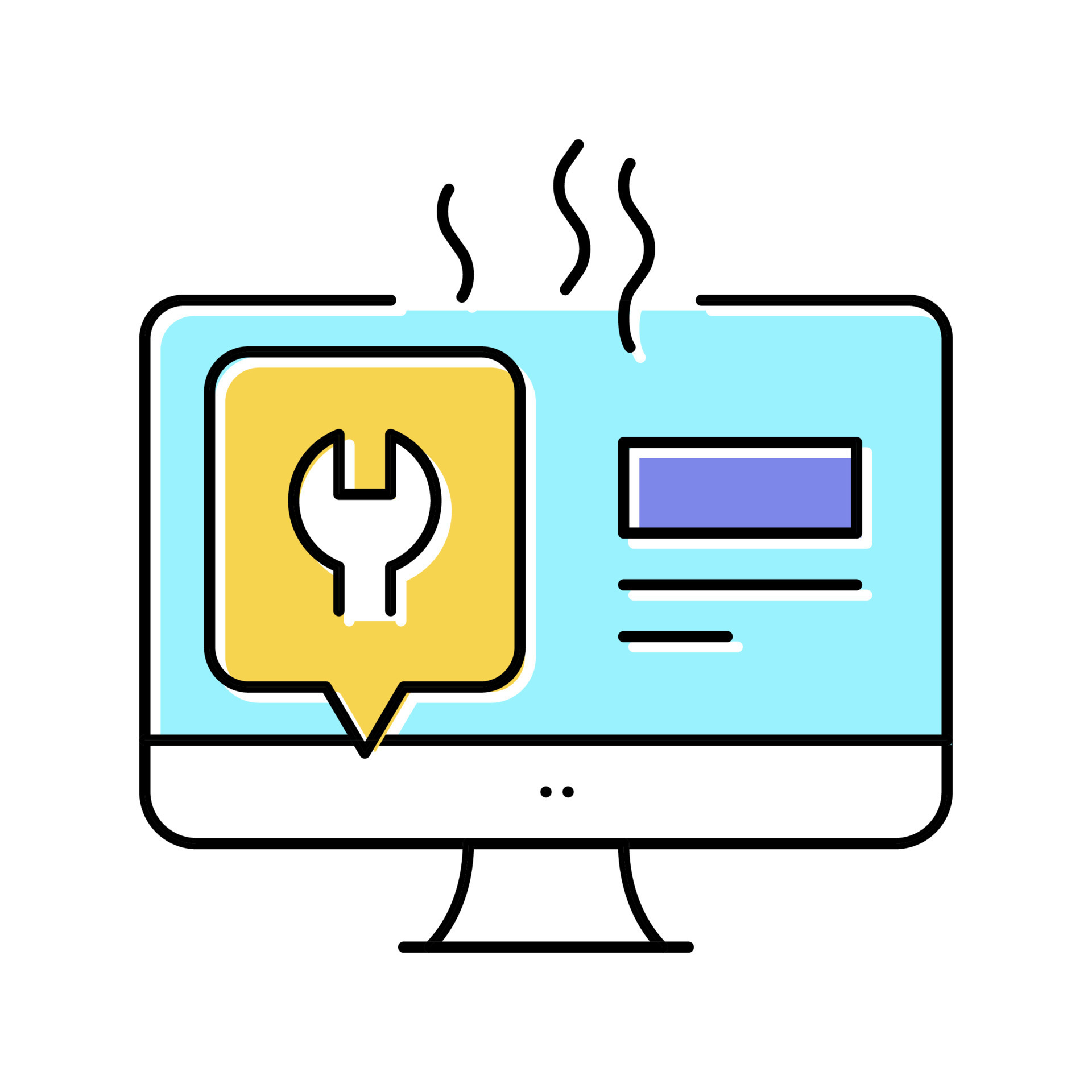 computer display repair color icon vector illustration 19593595 Vector ... computer display repair color icon vector illustration 19593595 Vector ...