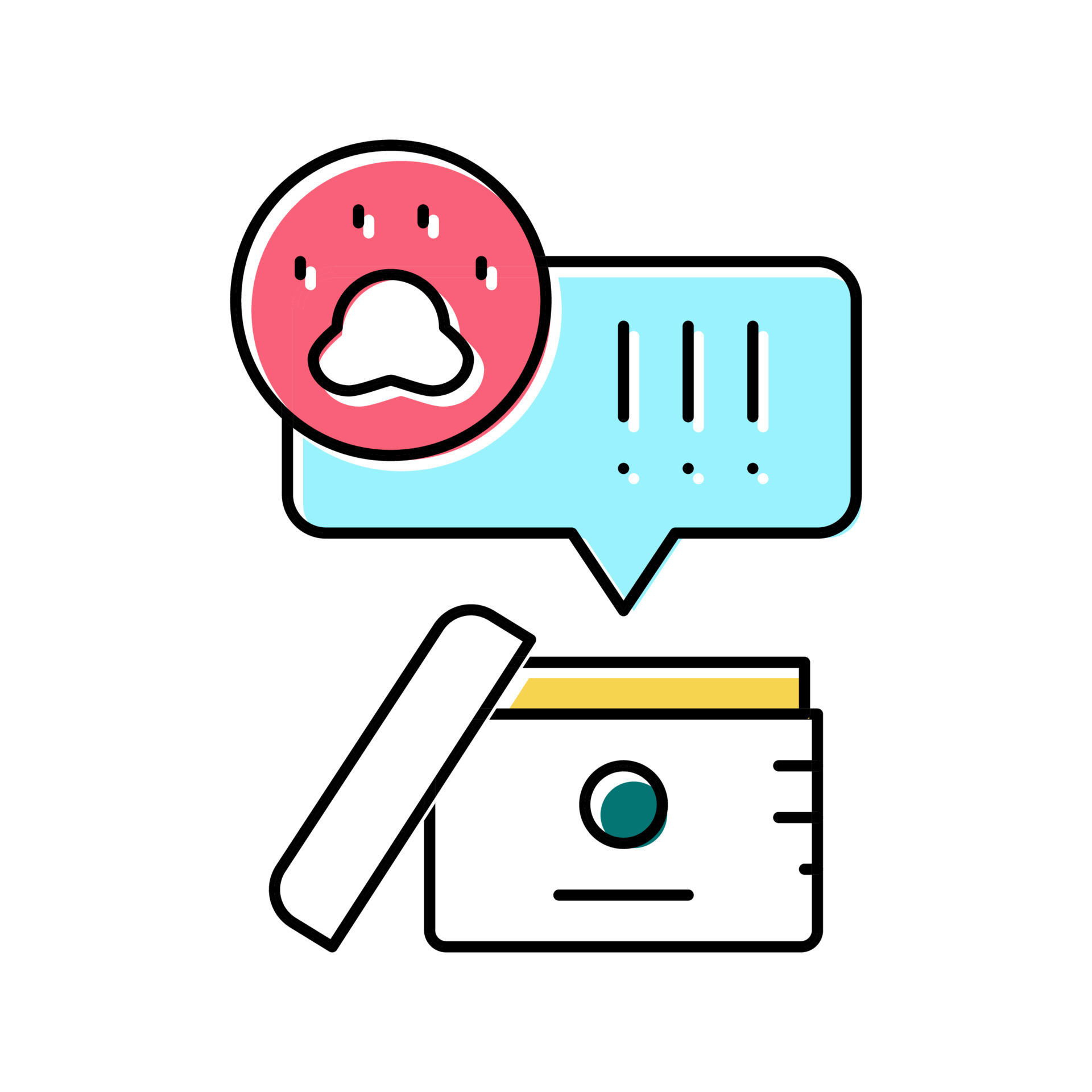 cream testing on animal color icon vector illustration 19593700 Vector ...