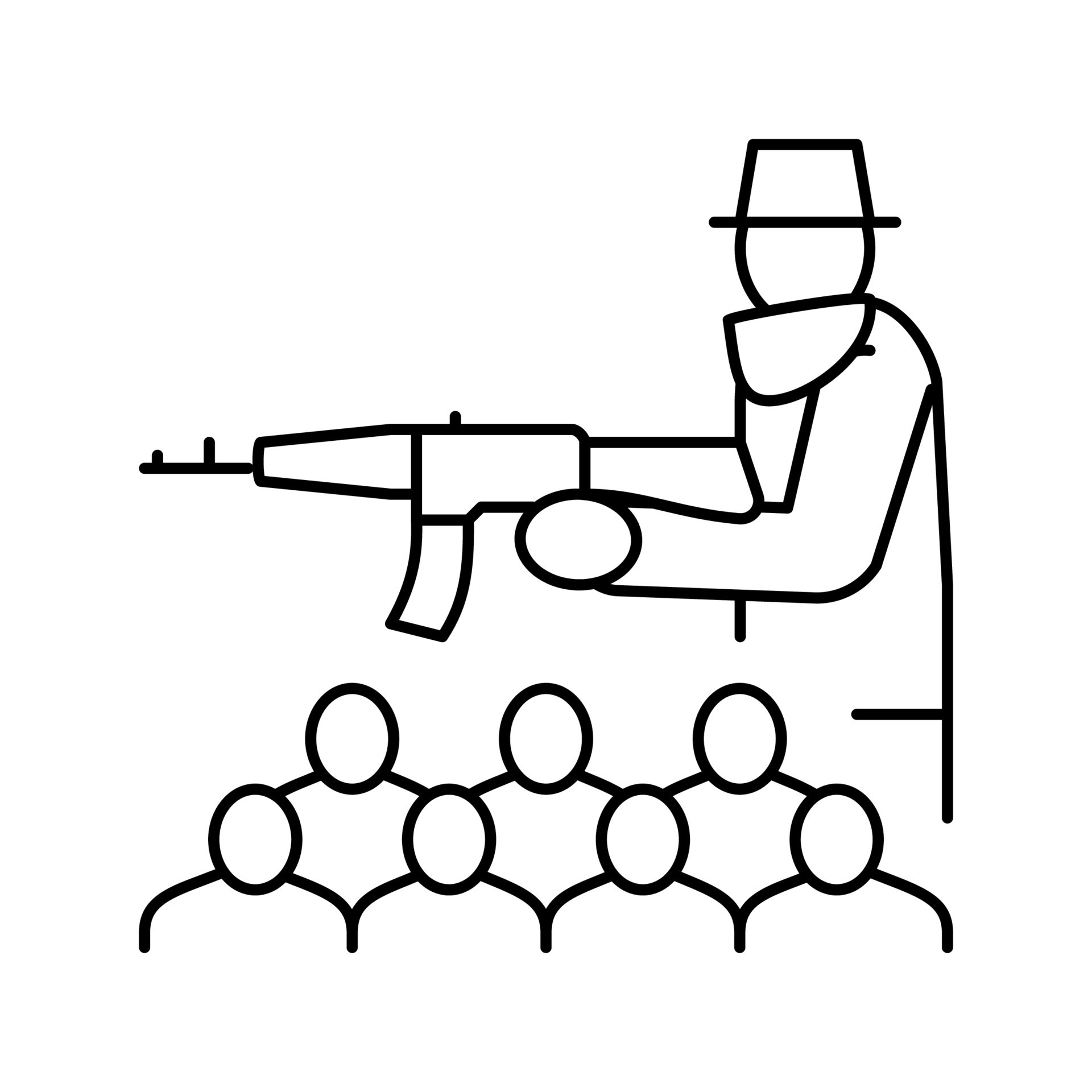 Organized Crime Line Icon Vector Illustration 19593708 Vector Art At Vecteezy