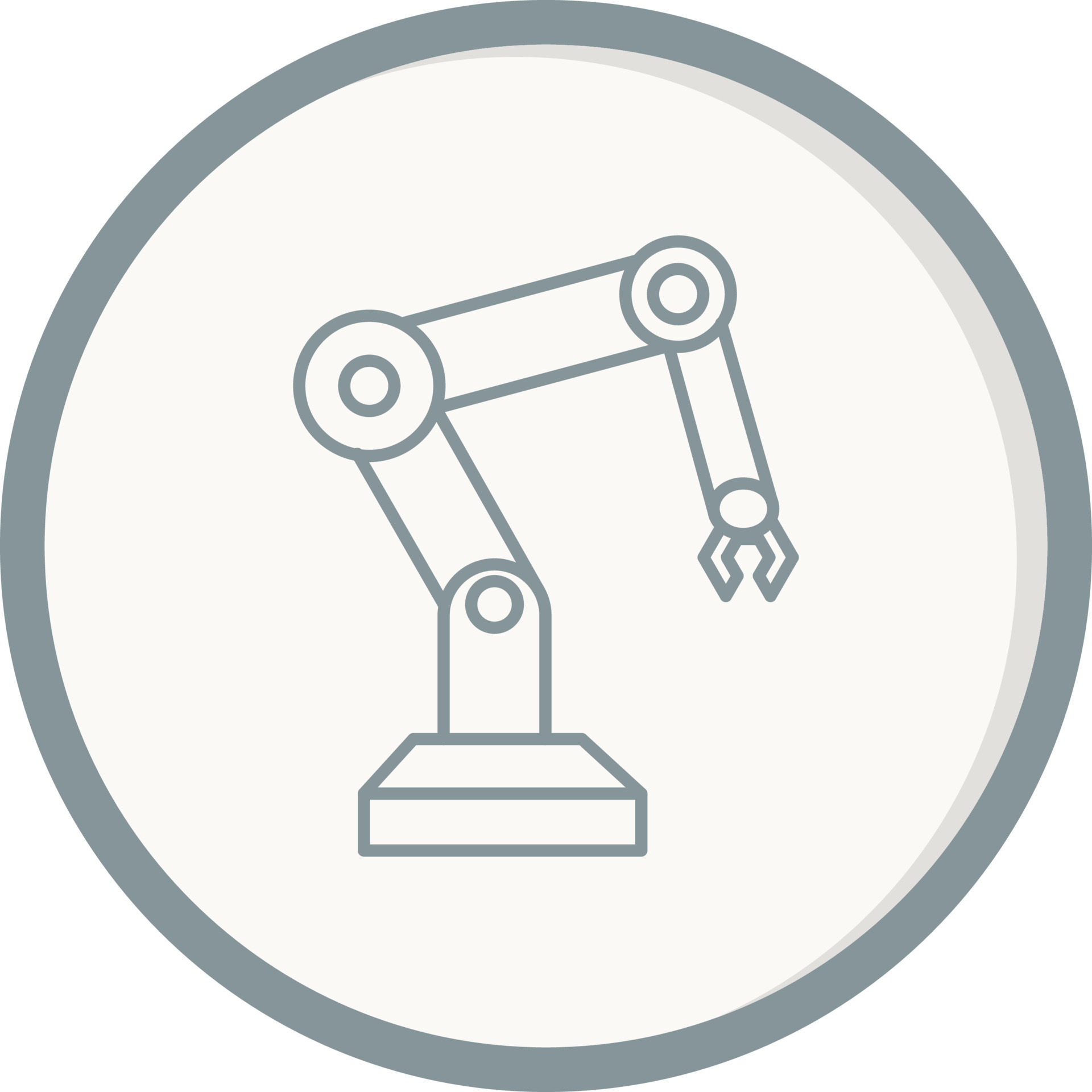 Robot Arm Vector Icon 19597127 Vector Art At Vecteezy