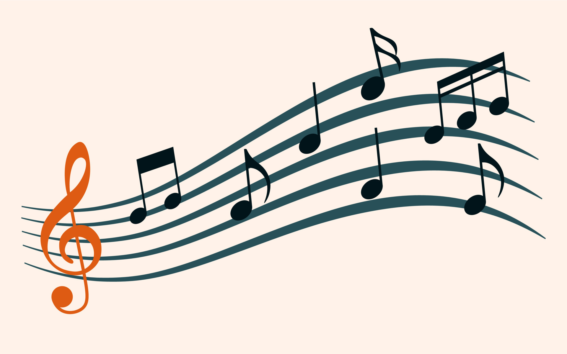 Collection Of Silhouette Dancing Musical Notes. Icons For Music Design ...