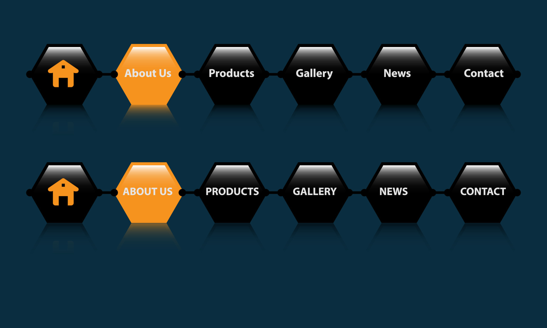 Vector Navigation Buttons Fully Editable With Text In Separate Layer 0505