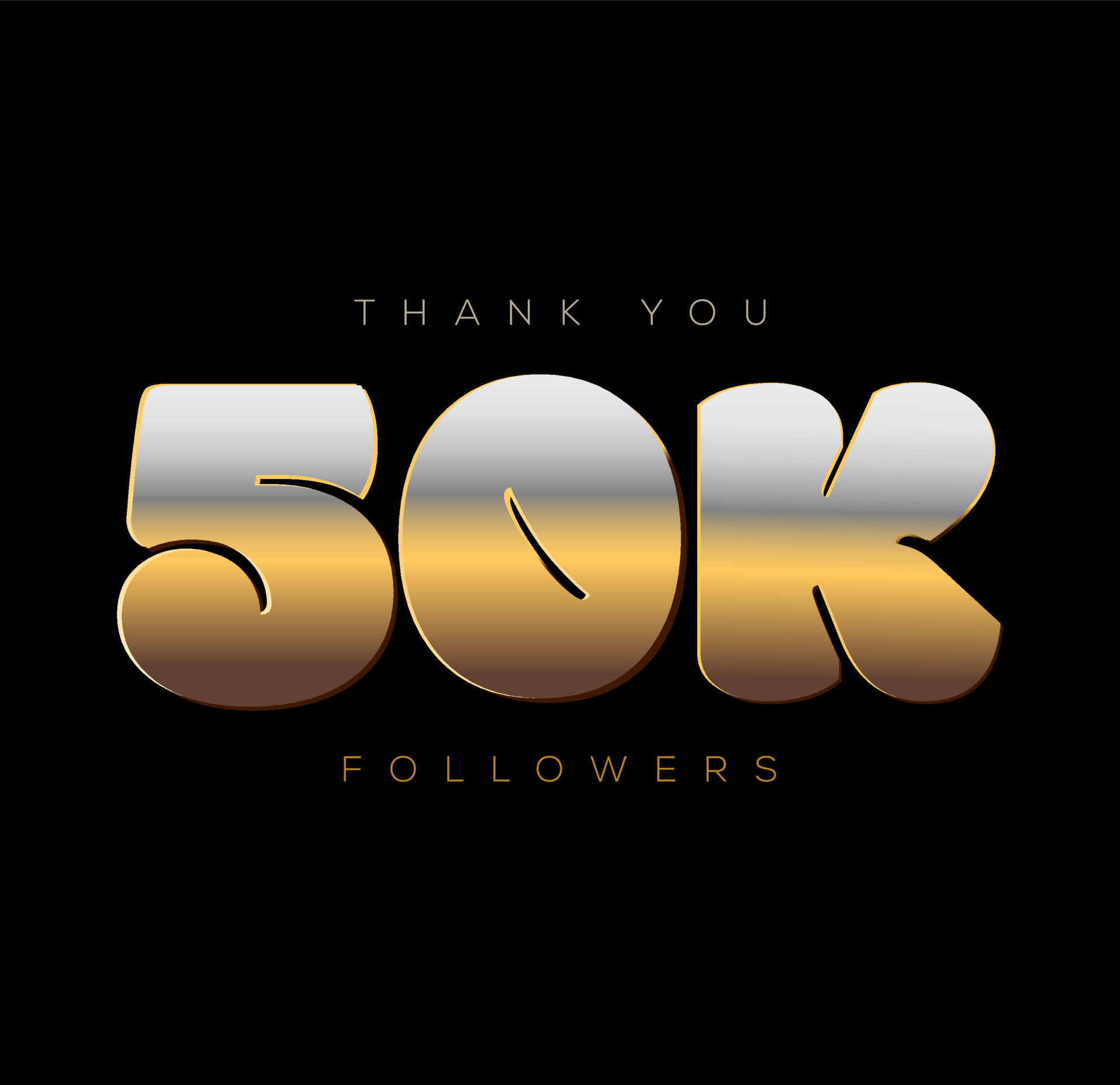 Thank You, 50k followers. thanking post to social media followers ... Thank You, 50k followers. thanking post to social media followers ...