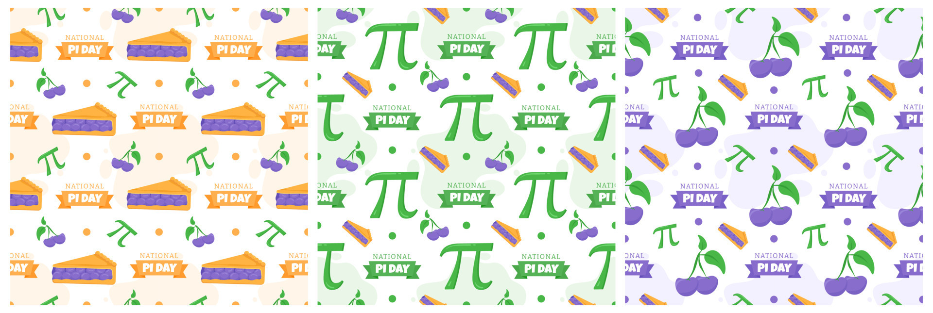 Set of Pi Day Seamless Pattern Design with Mathematical Constants or ...