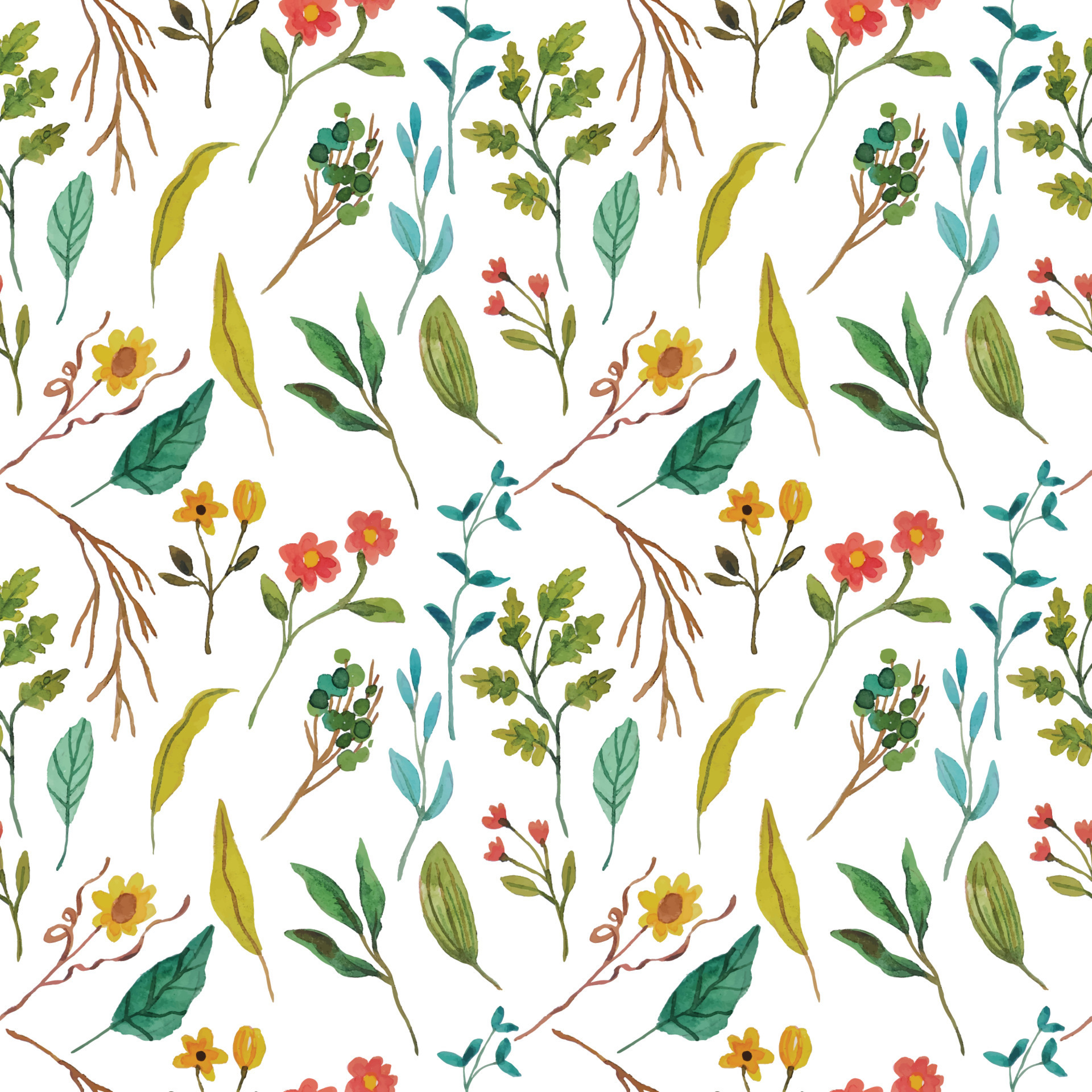 Seamless Pattern Watercolor Flower 19608759 Vector Art At Vecteezy