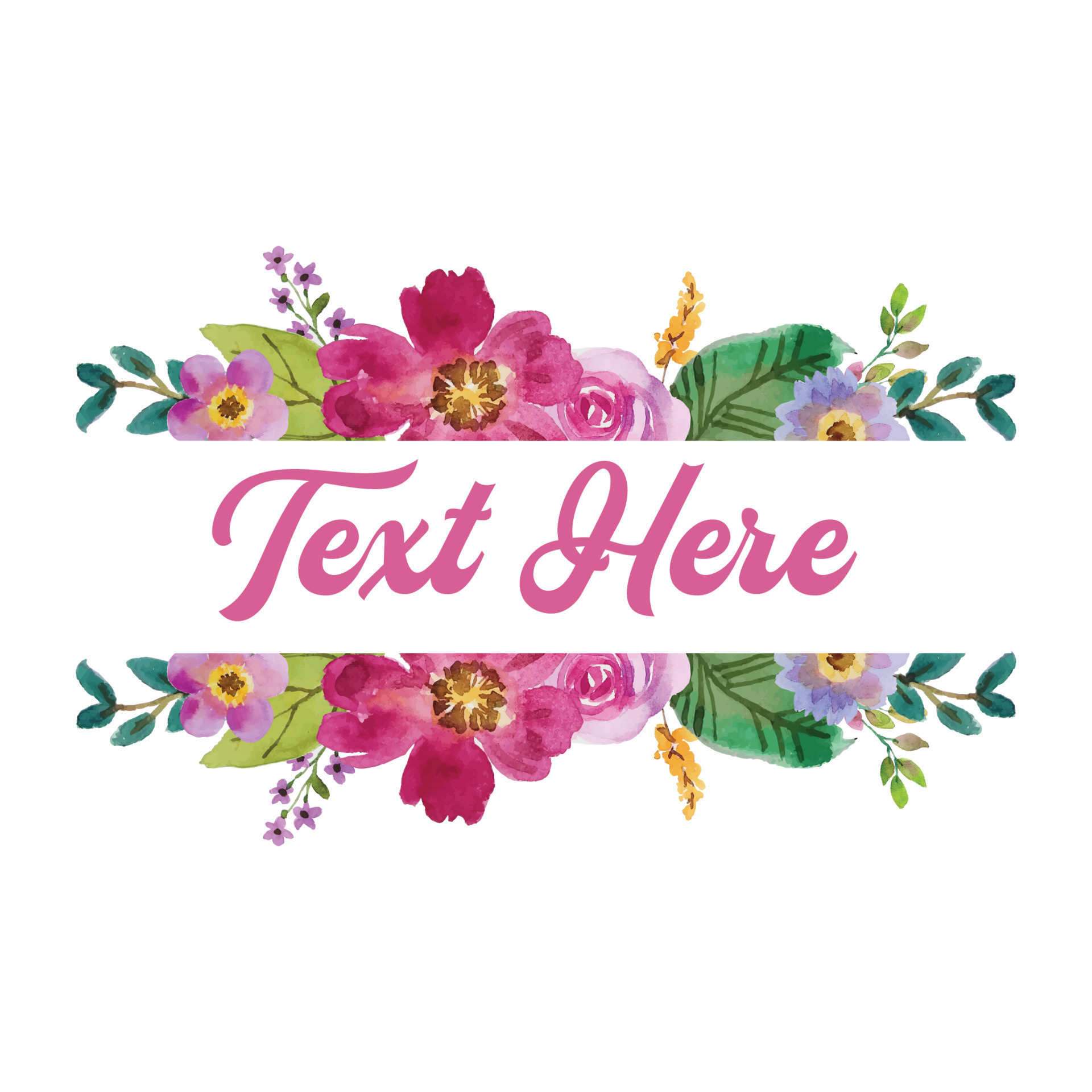 watercolor flower flower frame template 19608790 Vector Art at Vecteezy