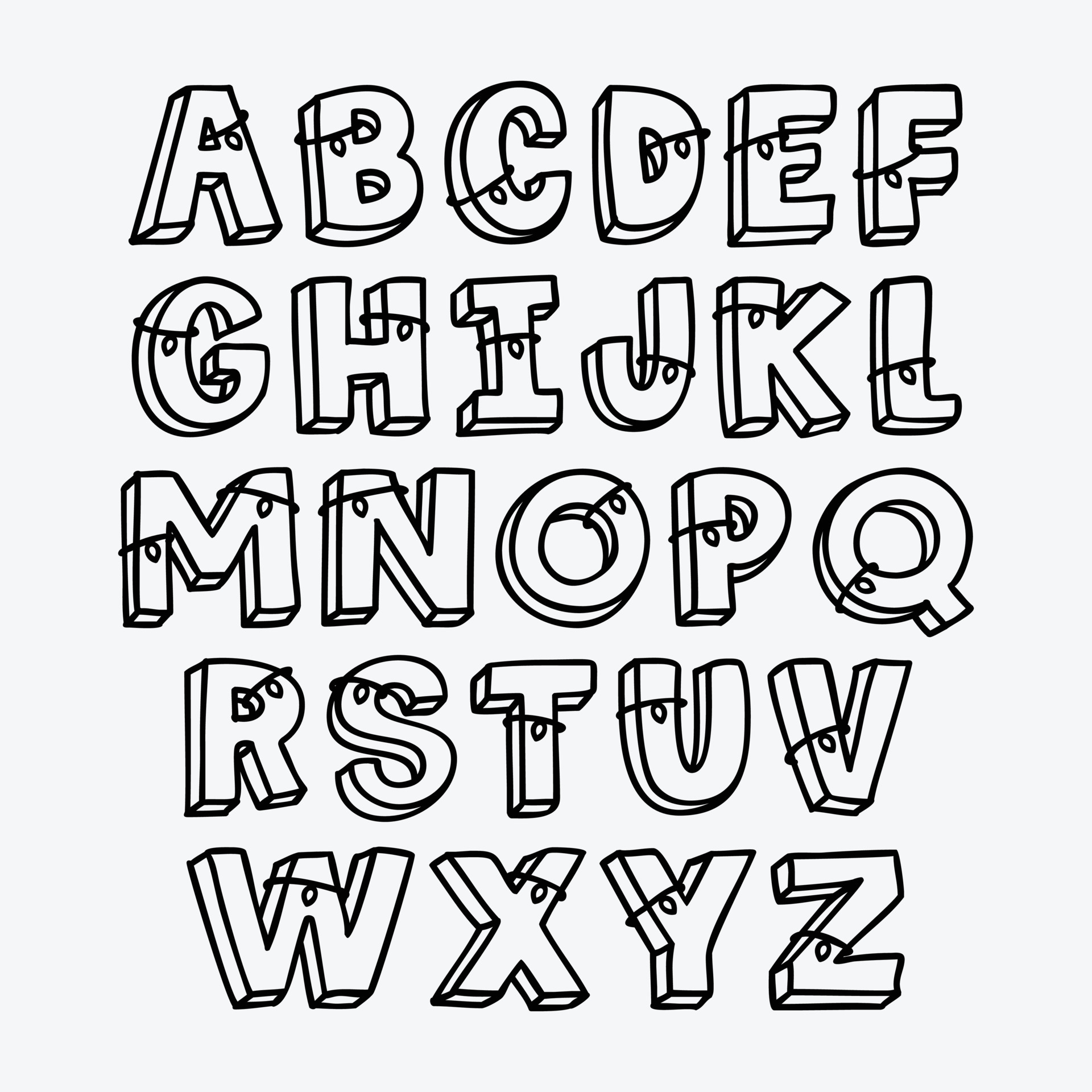 Lights English Alphabets Vector Illustration 19614850 Vector Art At Vecteezy