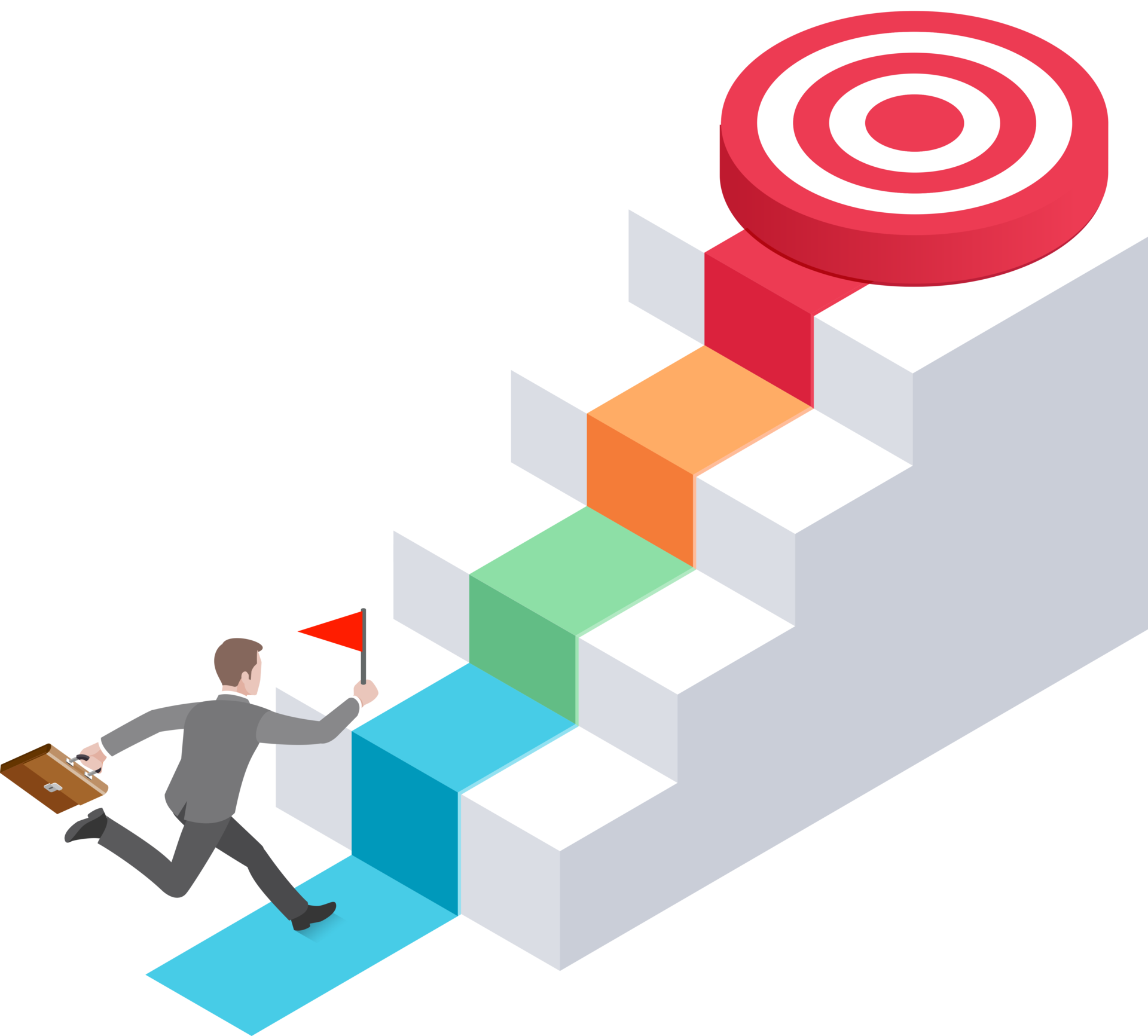 Business men run to target 19617725 PNG Business men run to target 19617725 PNG