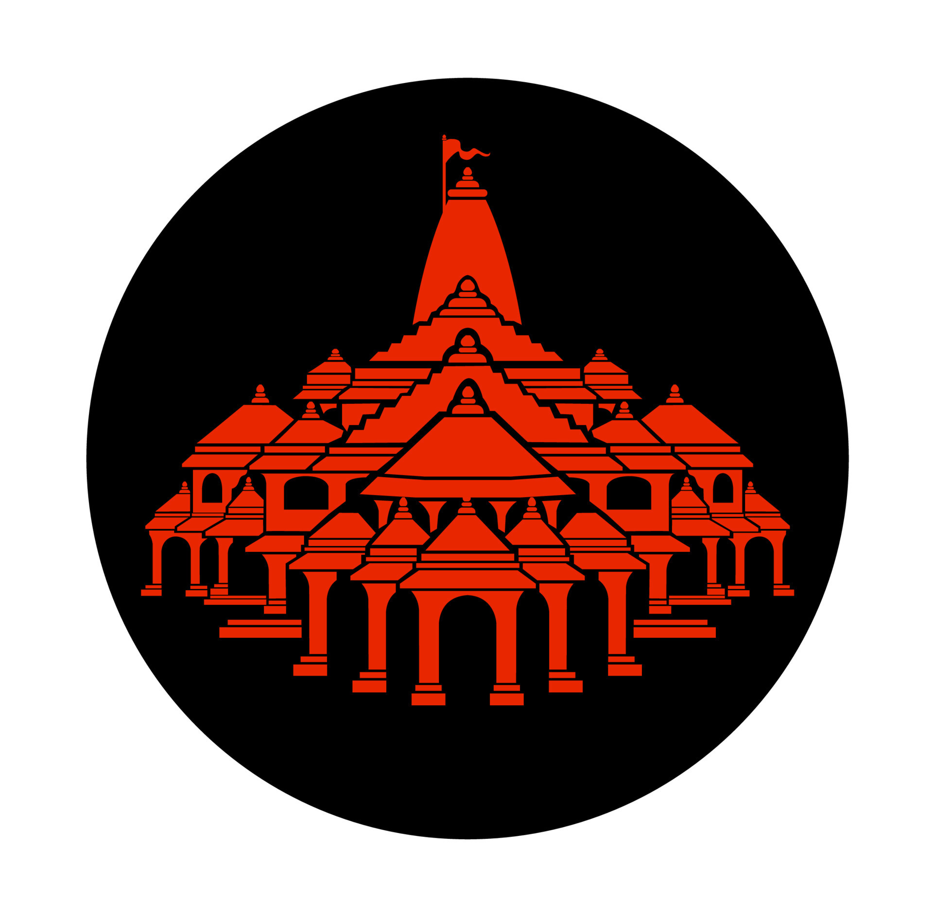 Lord Ram temple vector icon. Ram mandir icon. 19626735 Vector Art at ...