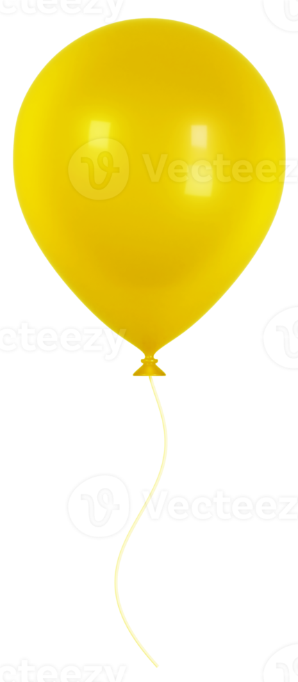 Yellow balloon for birthday party celebration isolated 19633004 PNG