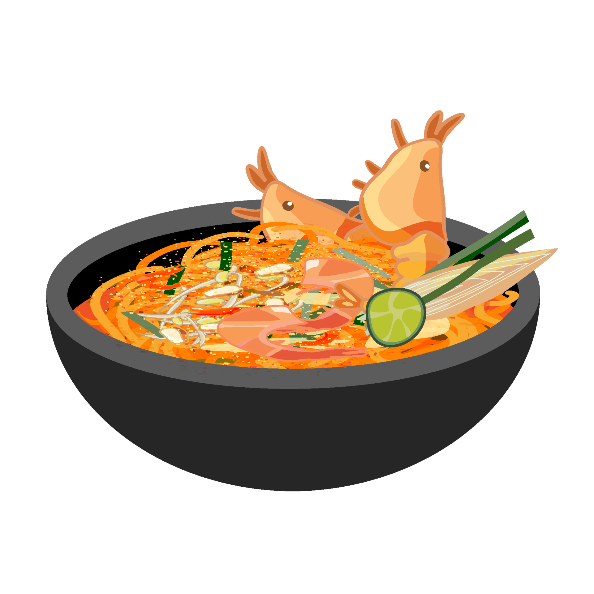 Pad Thai Tha I Food Hot And Spicy Sweet And Sour Shrimp Noodle 19634718 Png