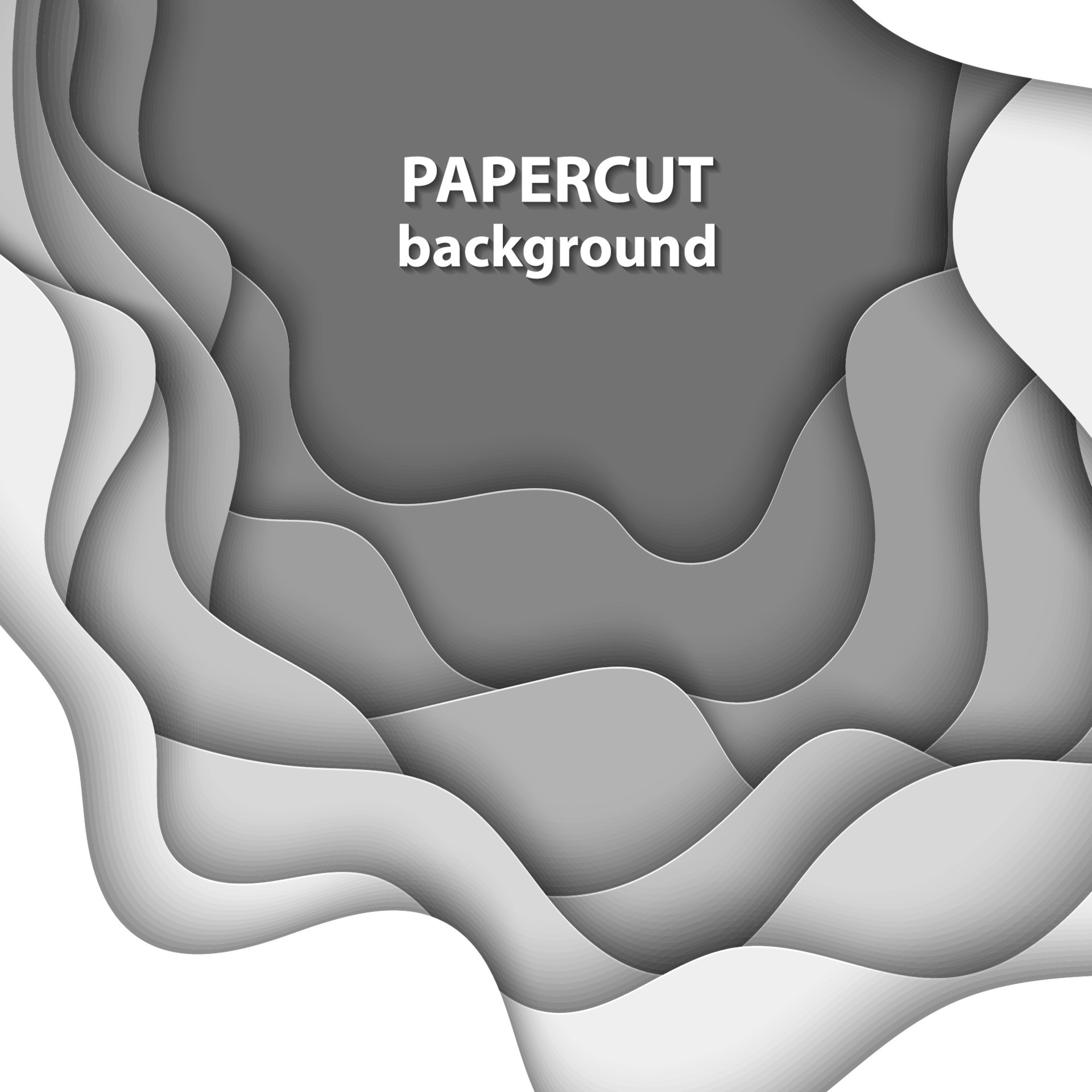 Vector background with white paper cut shapes. 3D abstract paper art ...