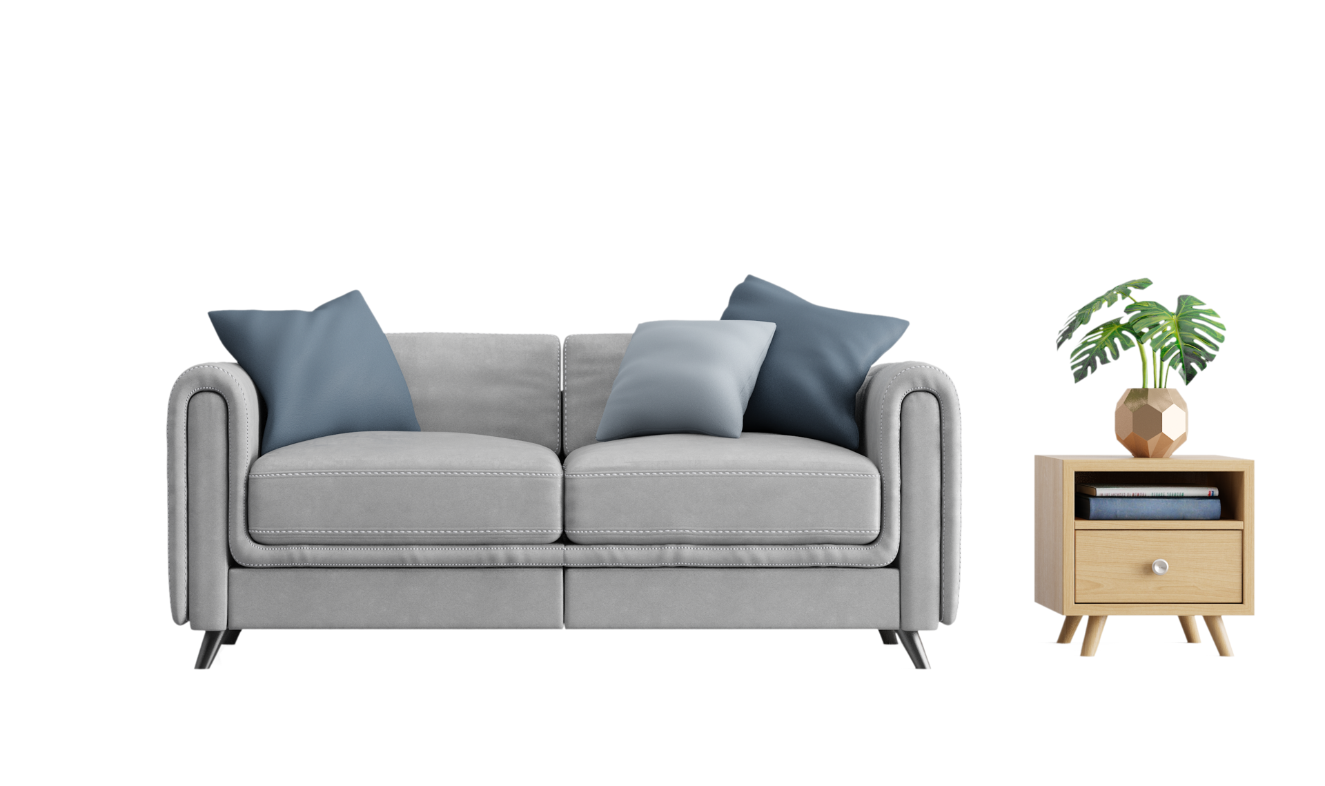 Modern Living Interior With Sofa And Table Isolated 19634896 Png