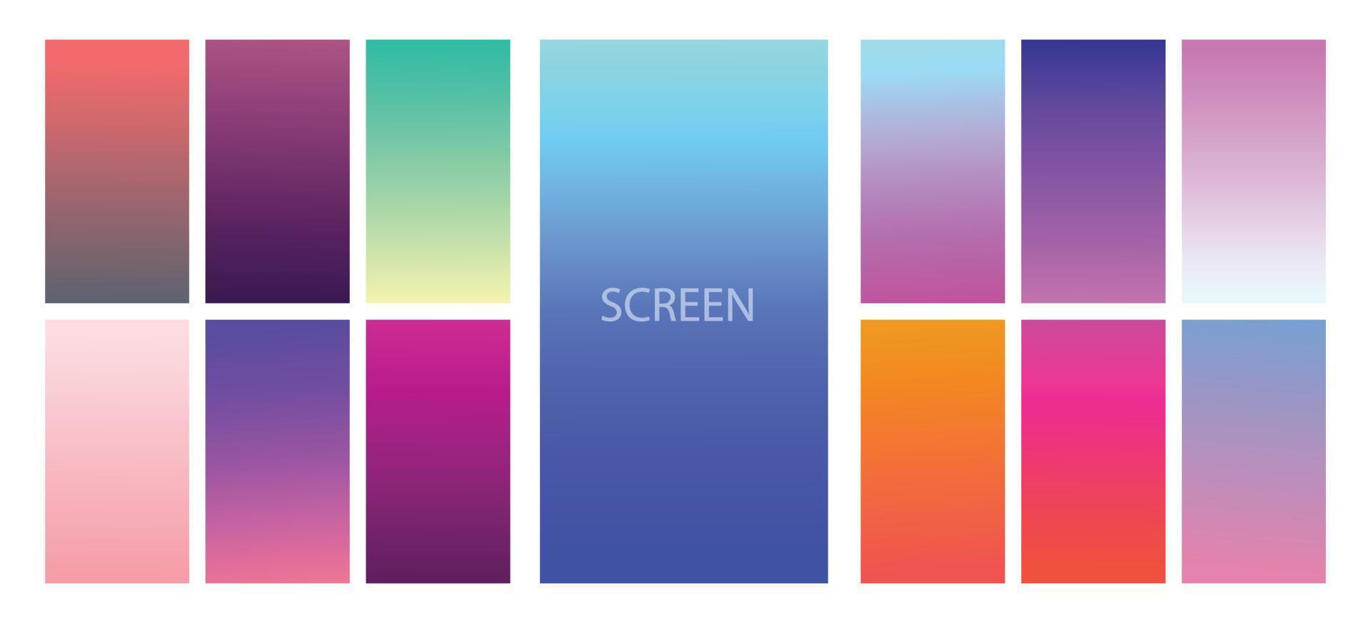 Modern Screen vector gradient Background. Vibrant smooth color gradient ...