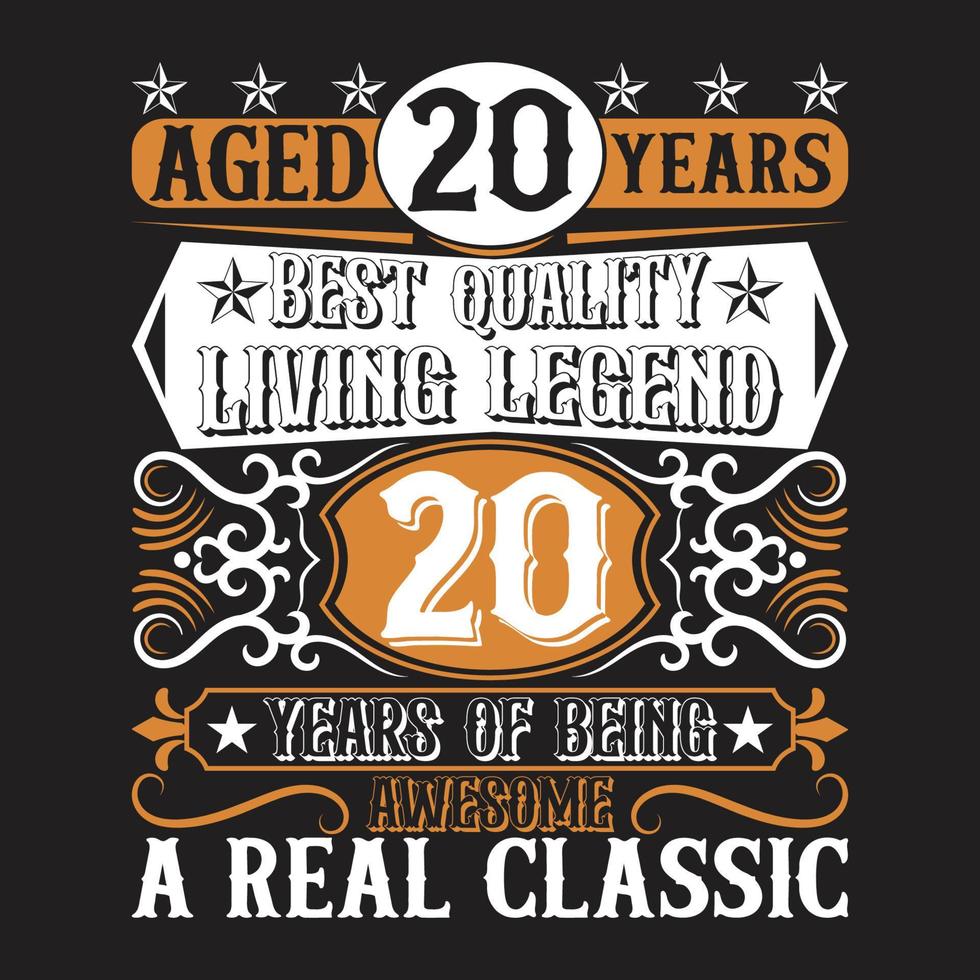 Vintage Birthday typography T-shirt Design 19636678 Vector Art at Vecteezy