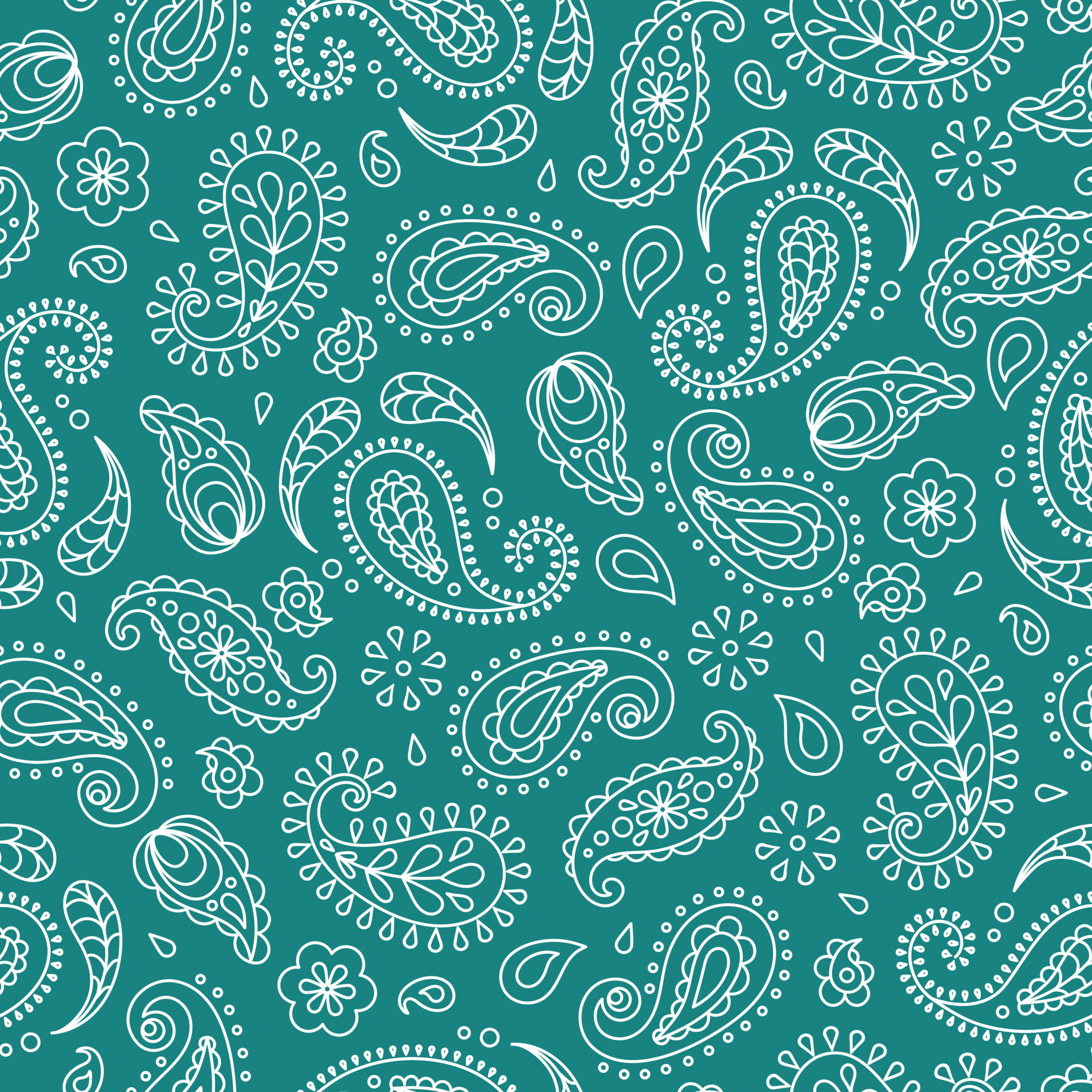 Seamless pattern based on ornament paisley Bandana print. Vector ... Seamless pattern based on ornament paisley Bandana print. Vector ...