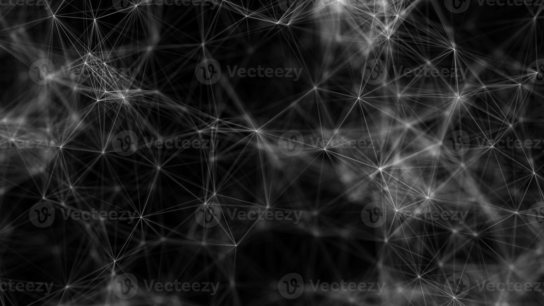 Polygonal Black Monochrome Abstract Background Shapes Network With Low Poly Lines Neural