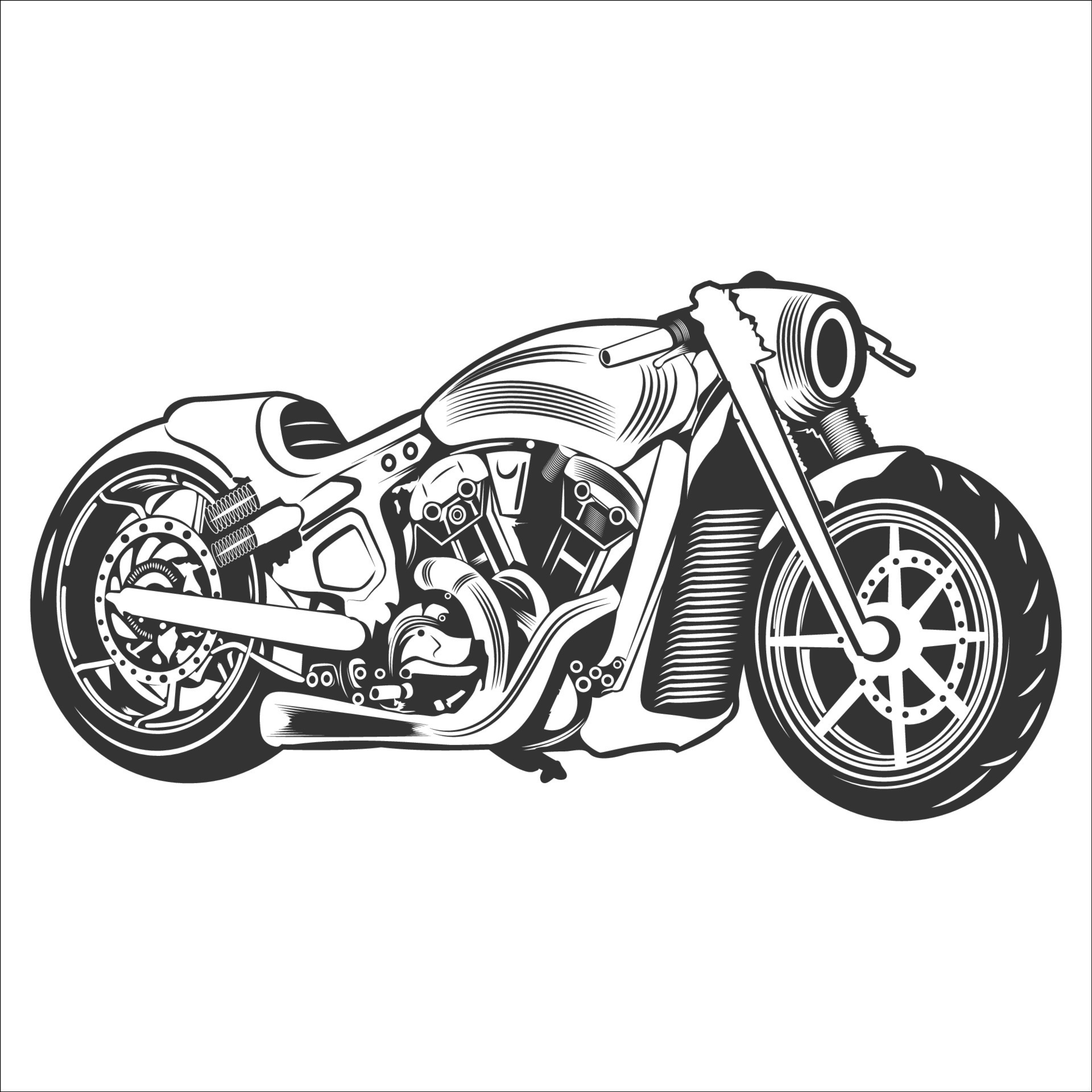 Motorcycle Vector Illustration 19637109 Vector Art At Vecteezy