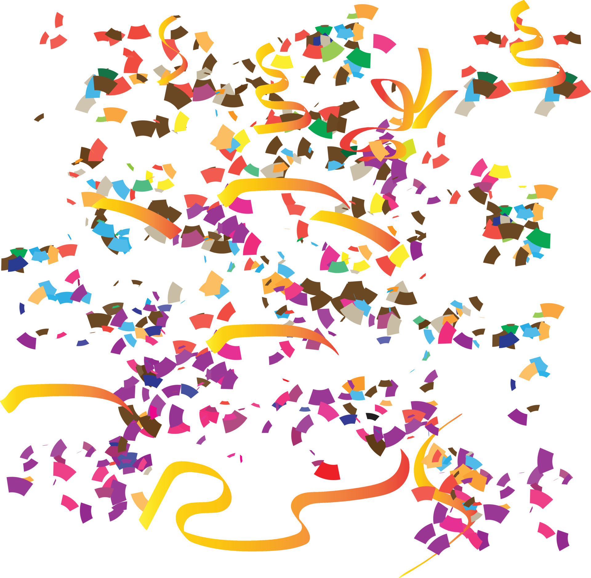 Colorful Confetti Border Frame Repeat Pattern. Great for a Birthday Party Event Celebration ...