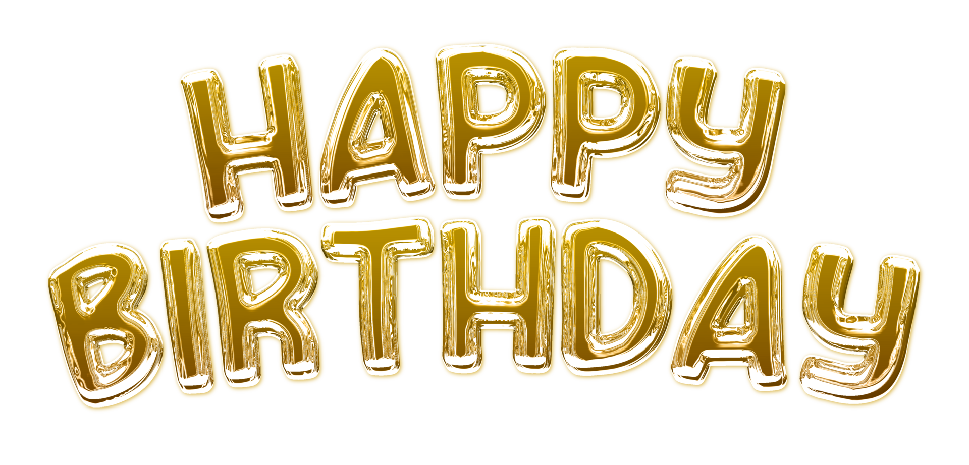 Happy Birthday Gold 3d Text 19641483 Png