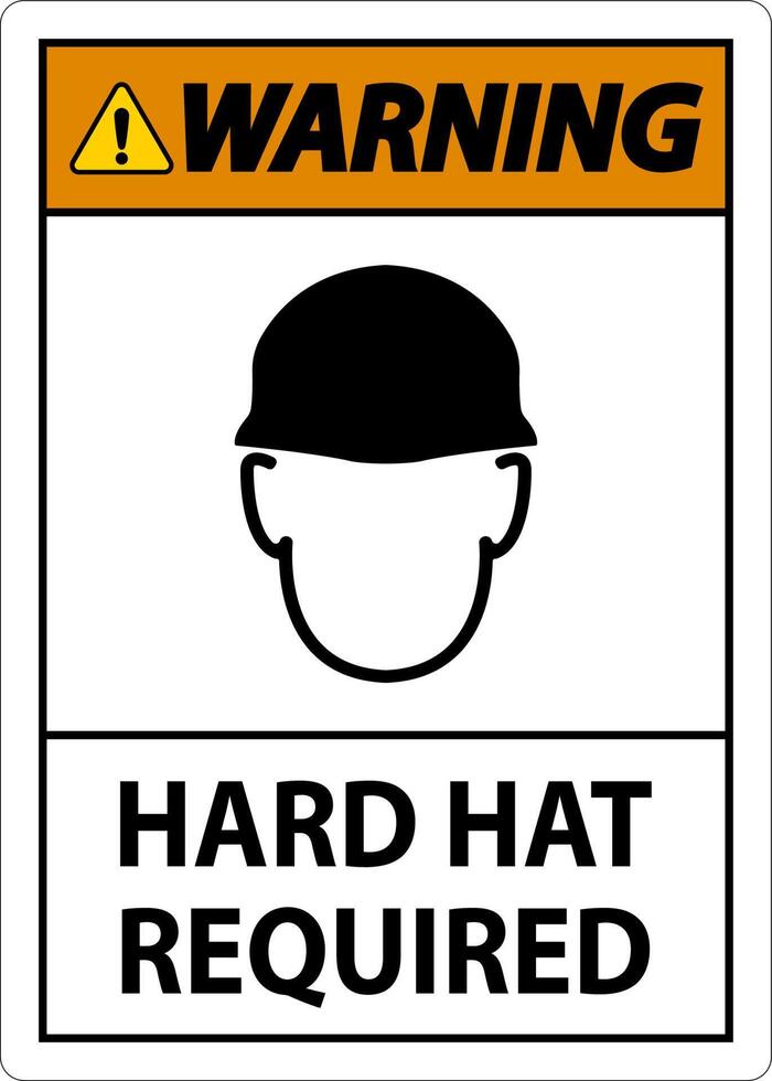 Warning Hard Hat Required Sign On White Background 19642862 Vector Art ... Warning Hard Hat Required Sign On White Background 19642862 Vector Art ...