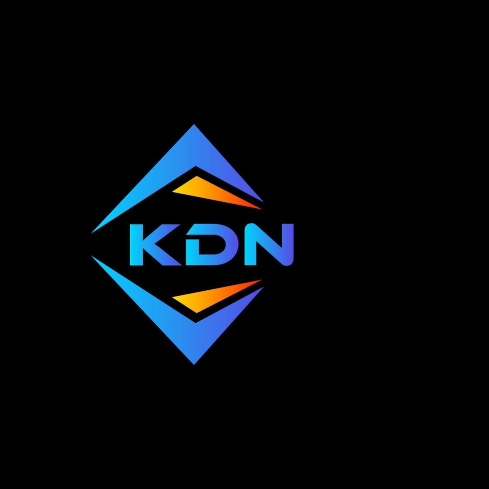 KDN abstract technology logo design on Black background. KDN creative initials letter logo ...
