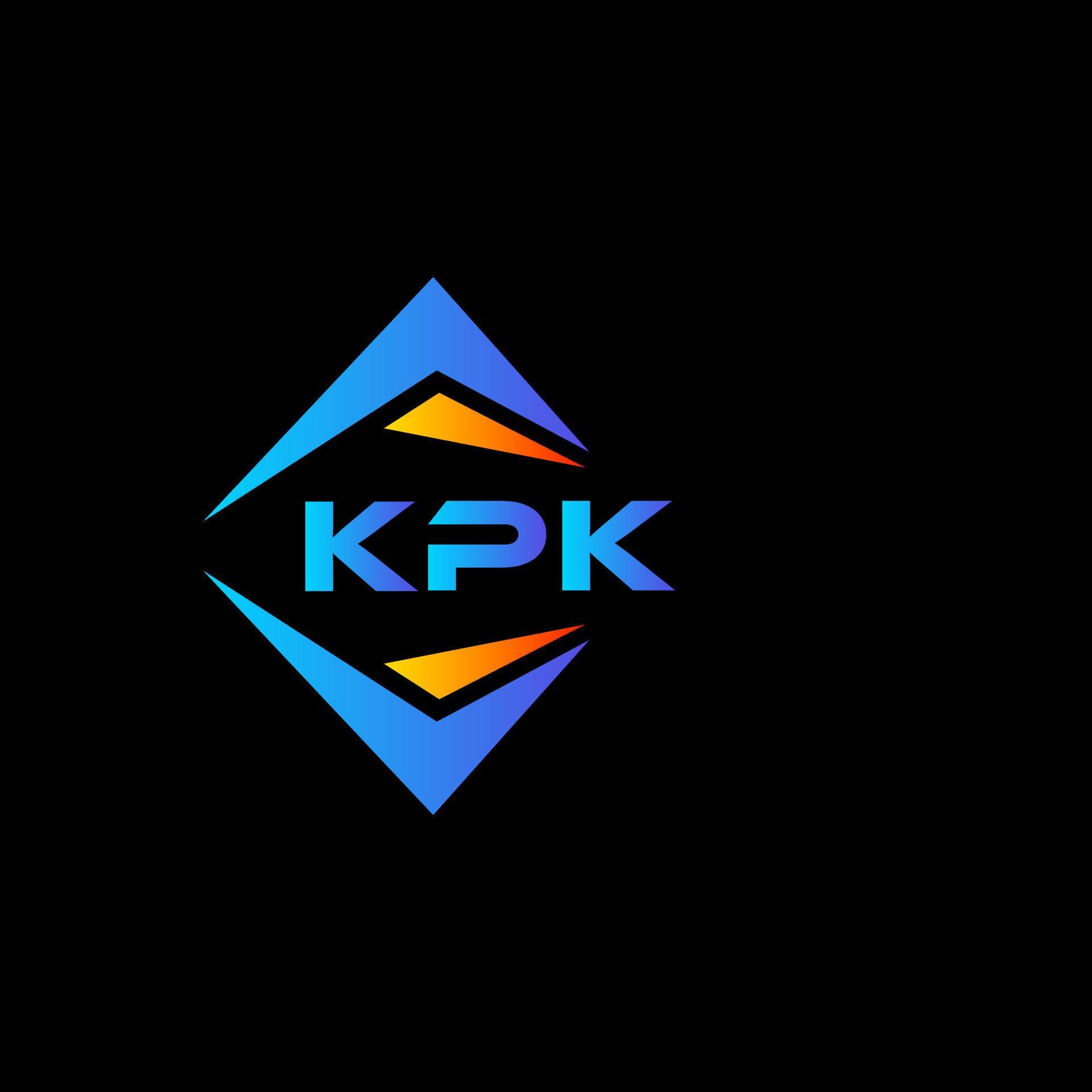 Kpk Abstract Technology Logo Design On Black Background Kpk Creative Initials Letter Logo