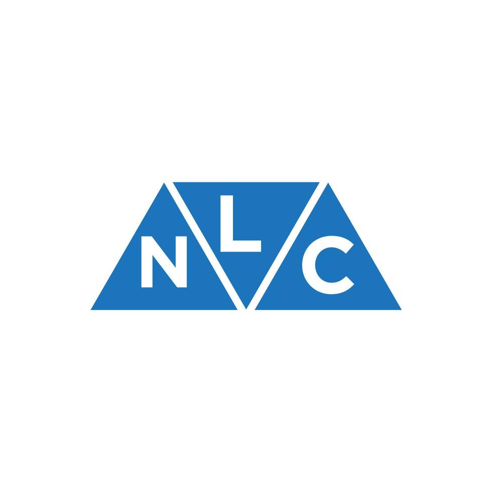 Lnc Abstract Initial Logo Design On White Background Lnc Creative