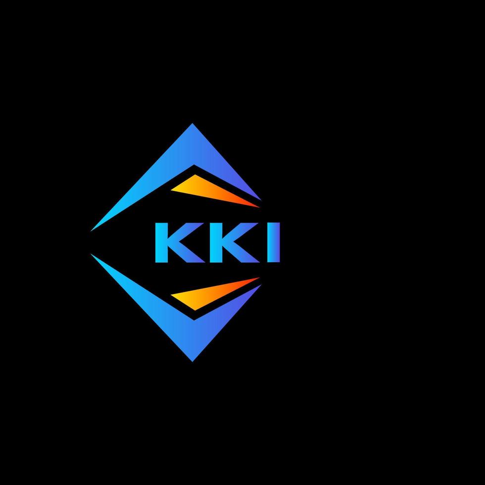 KKI abstract technology logo design on Black background. KKI creative initials letter logo ...
