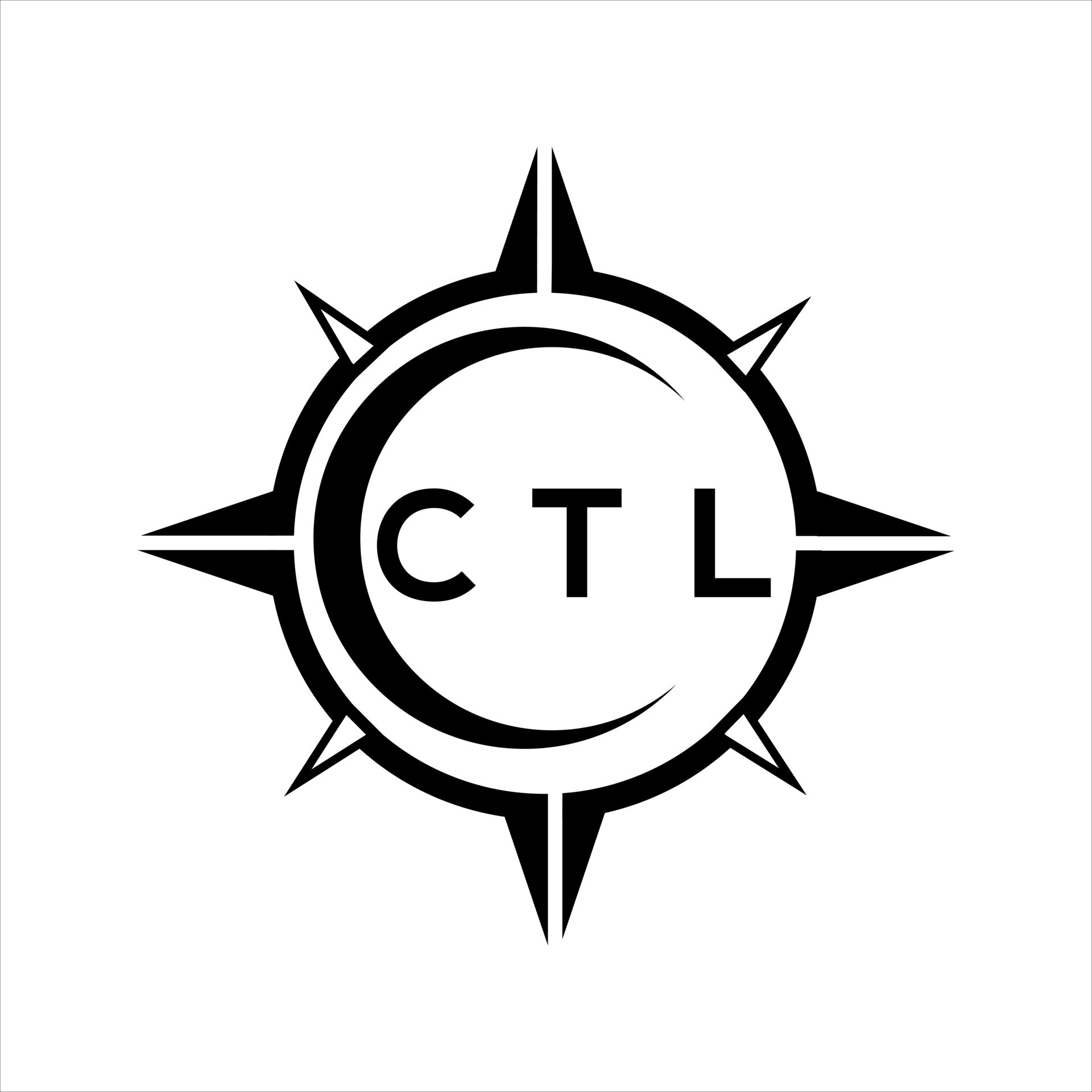 Ctl Abstract Technology Circle Setting Logo Design On White Background Ctl Creative Initials