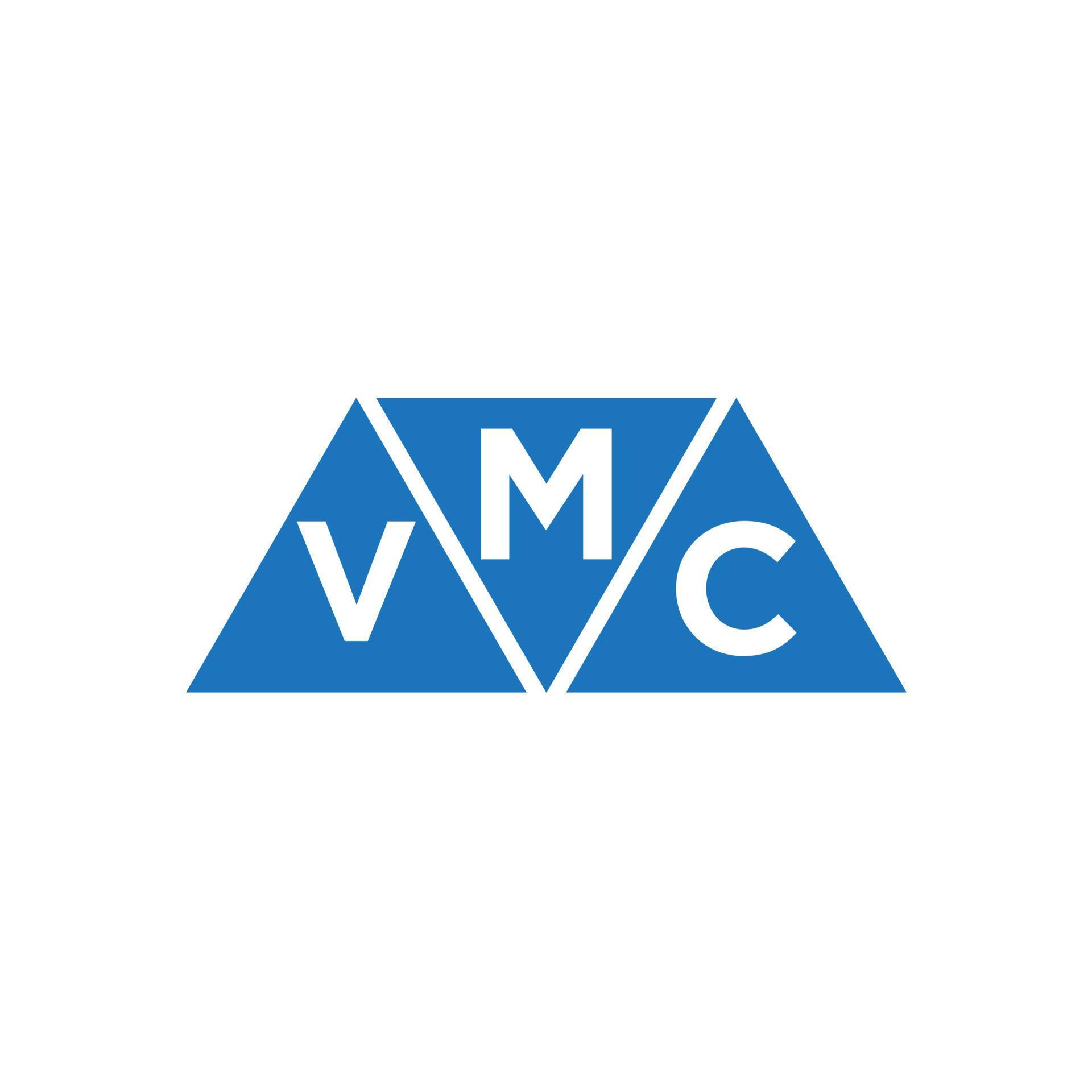 MVC abstract initial logo design on white background. MVC creative ...