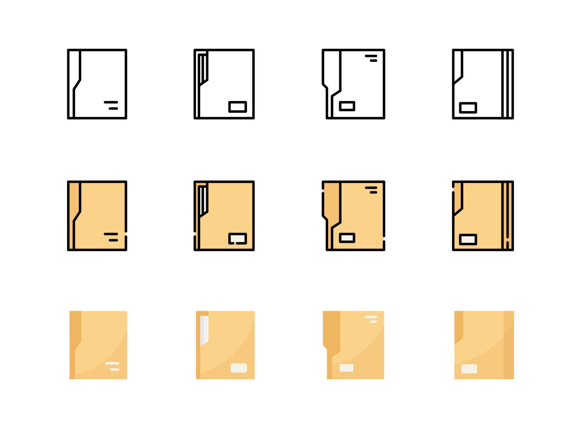 Document file icon set. Vector illustration. 19646477 Vector Art at ...